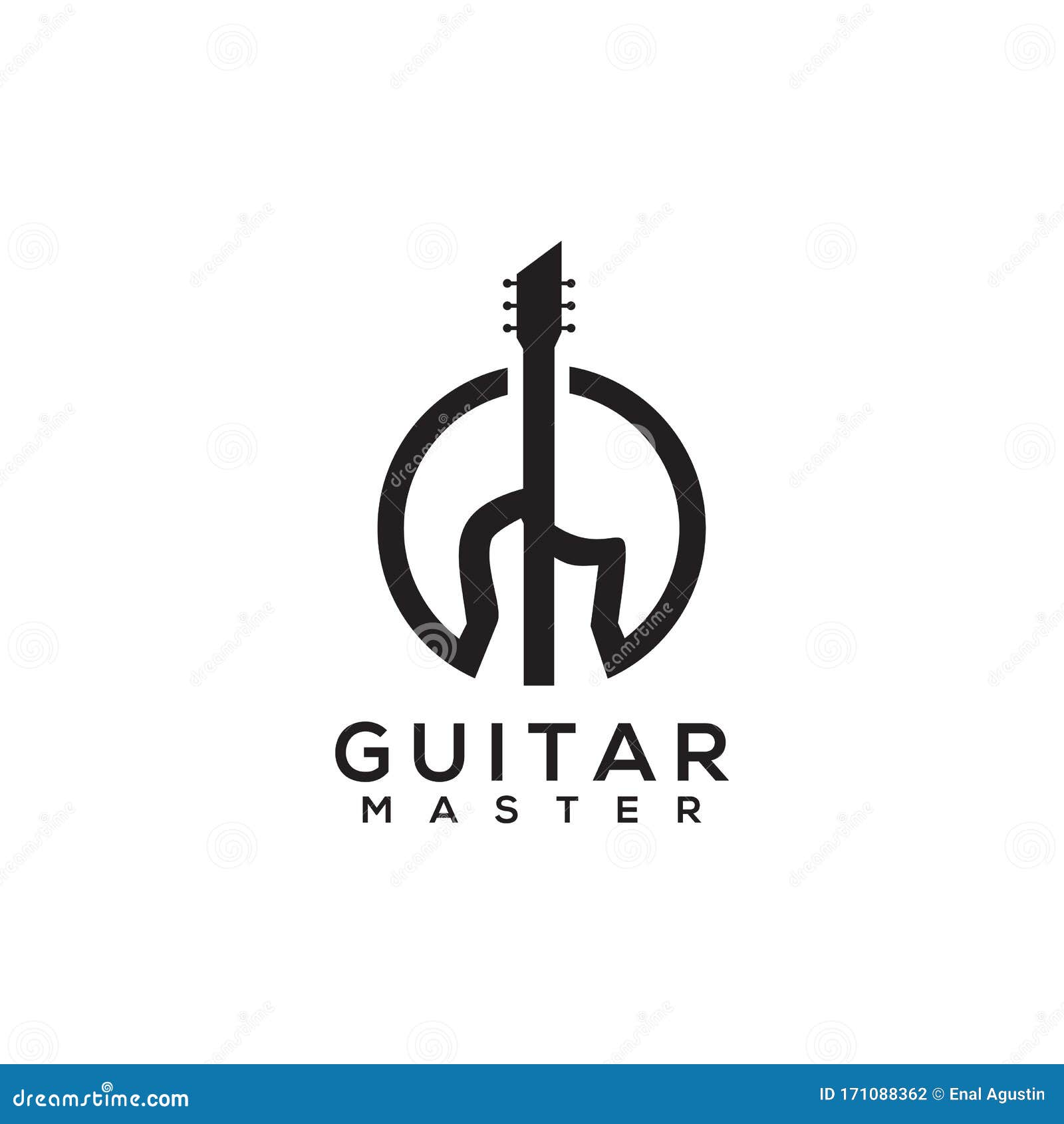 Guitar Icon Logo Design Vector Template Stock Vector - Illustration of ...