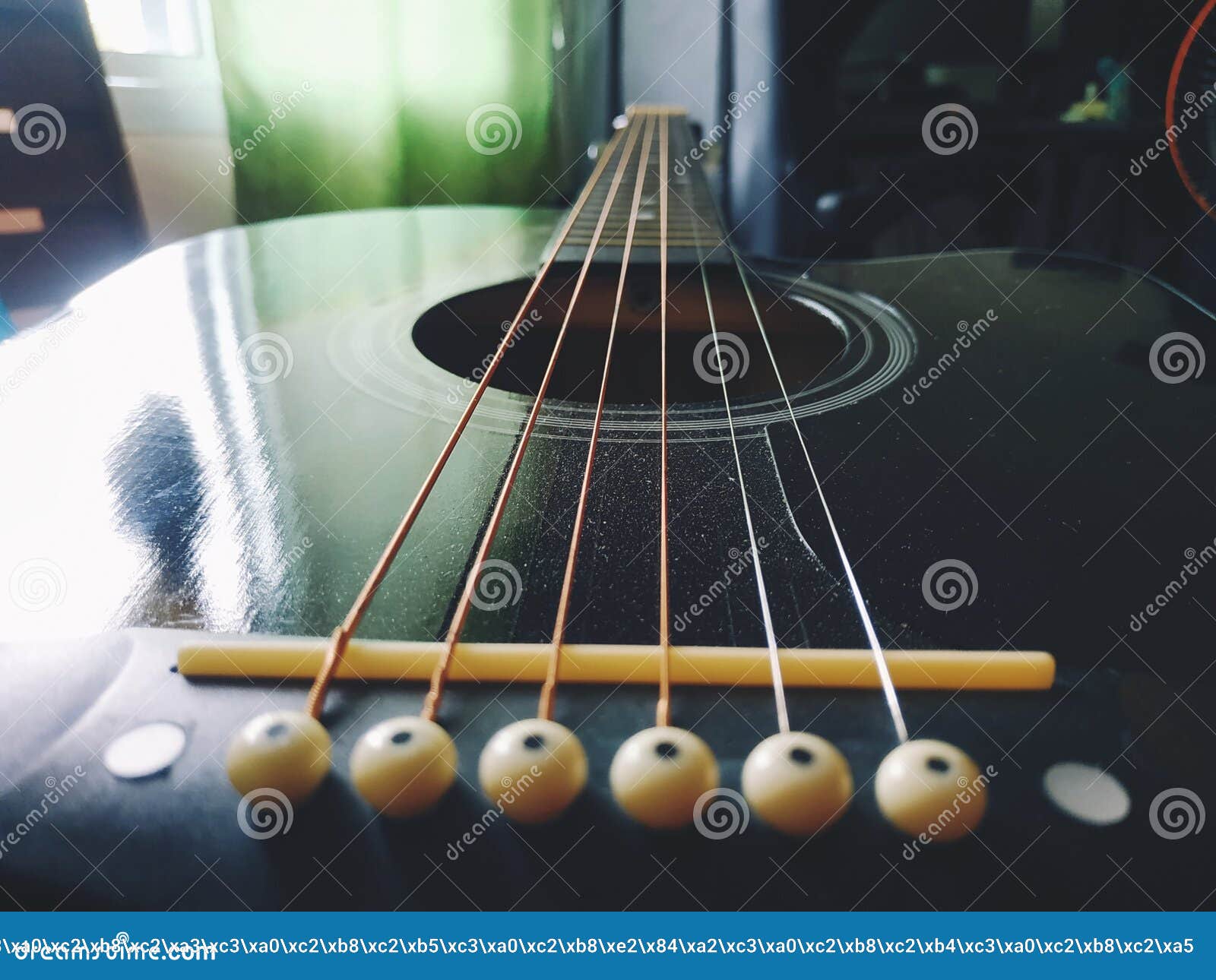 The Guitar and Its Strings are Flipping with Fun. Stock Image - Image ...