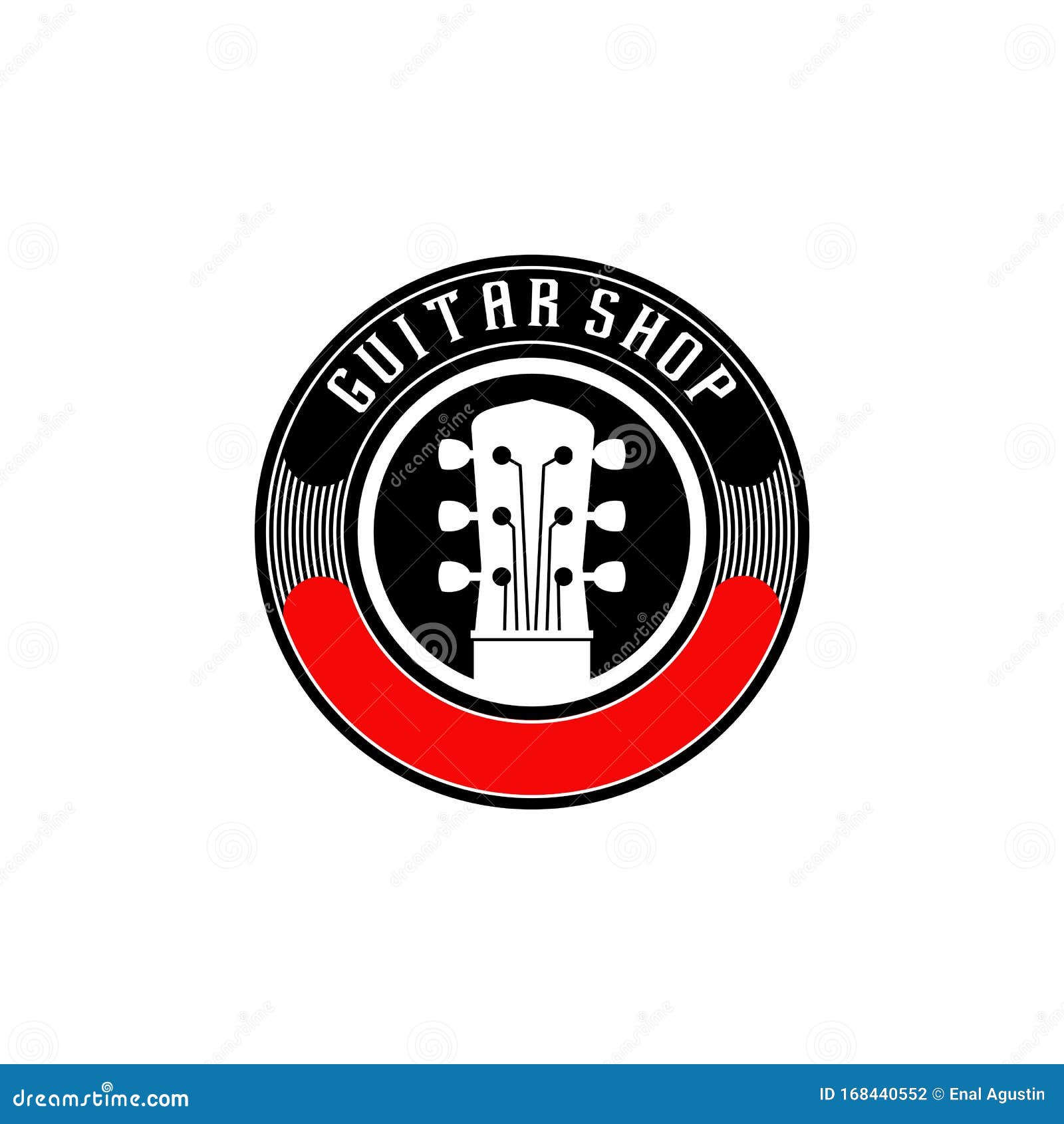 Guitar Logo Design Vector Template Stock Vector - Illustration of ...