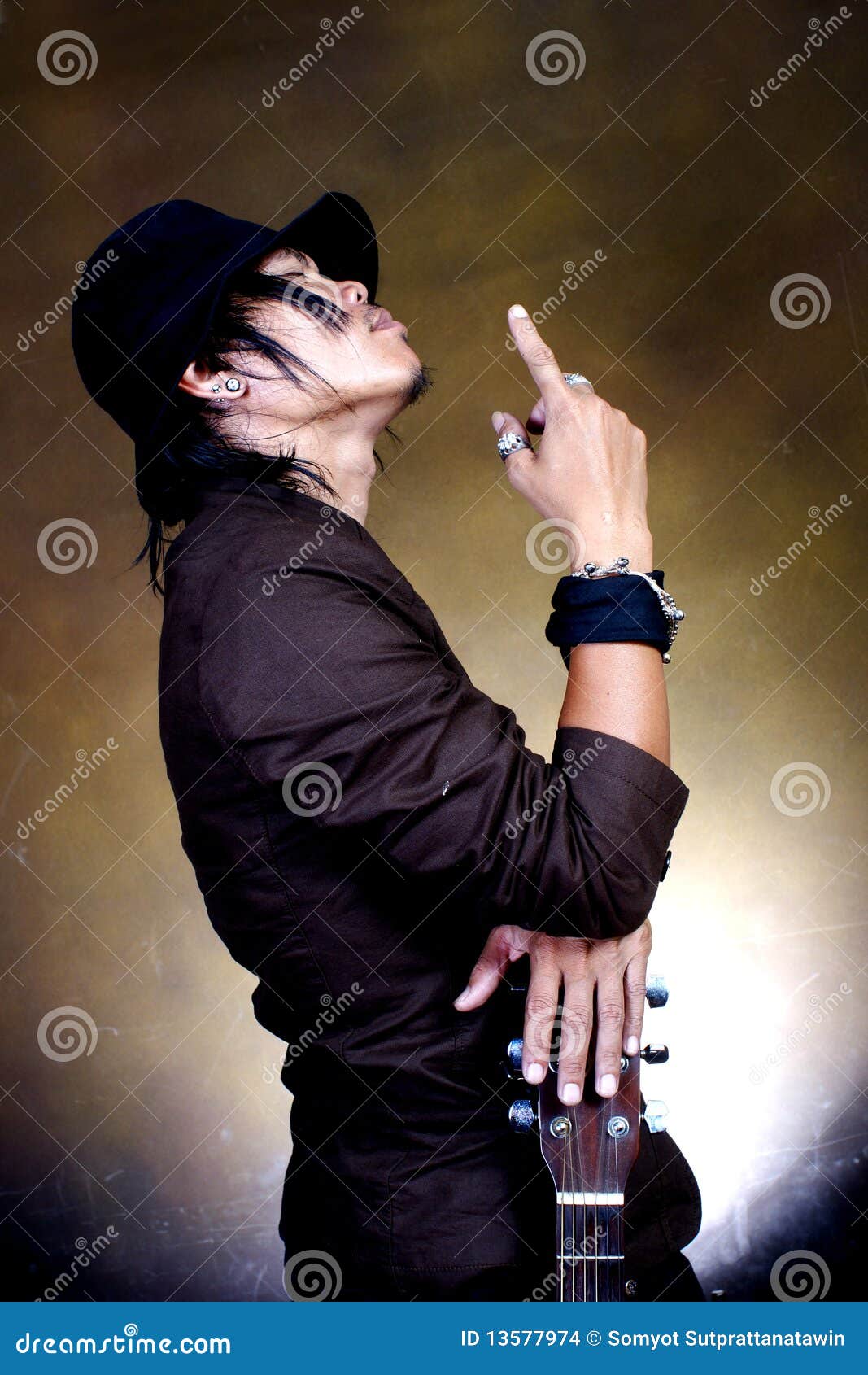 Guitar Man Musician Singing Stock Photo - Image of classic, suit: 13577974