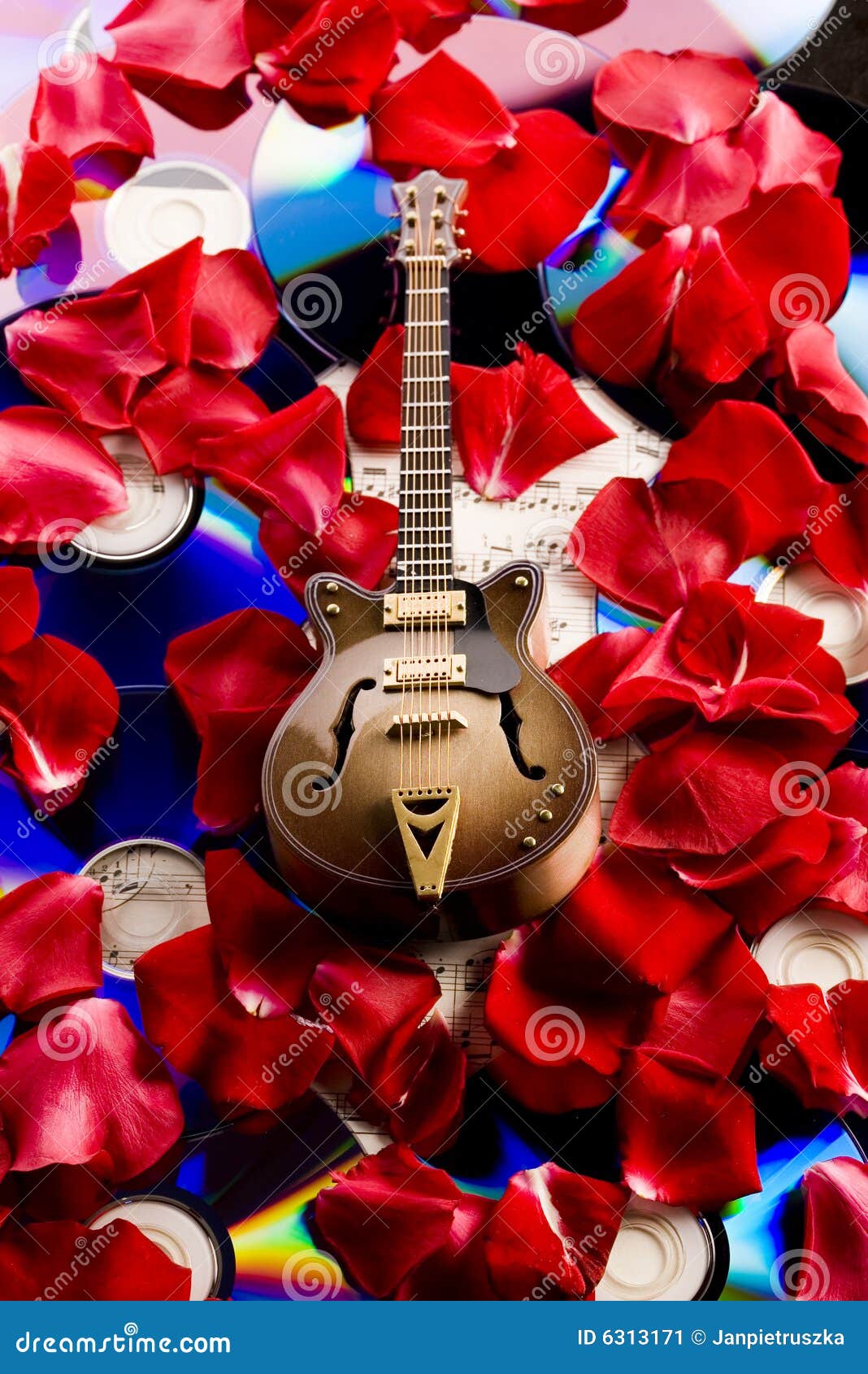 Guitar, music, roses stock image. Image of hobby, acoustic - 6313171