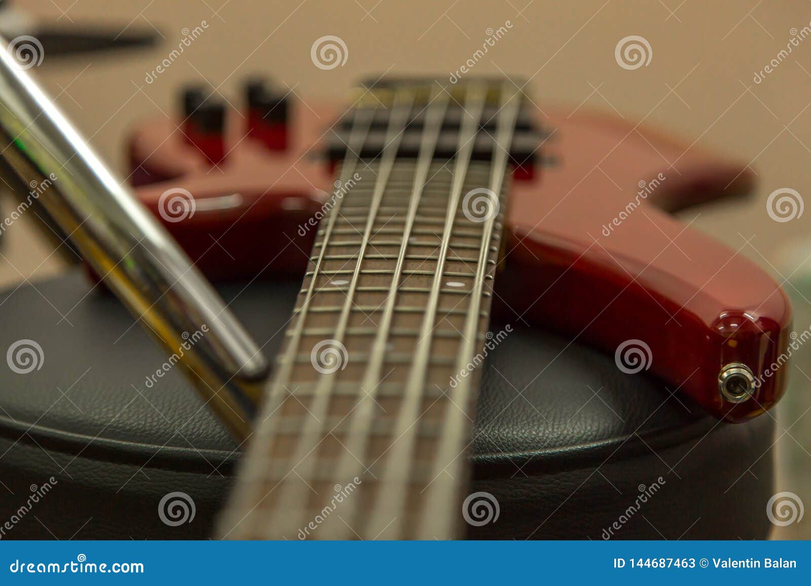 Guitar in Music Studio. stock image. Image of concert - 144687463