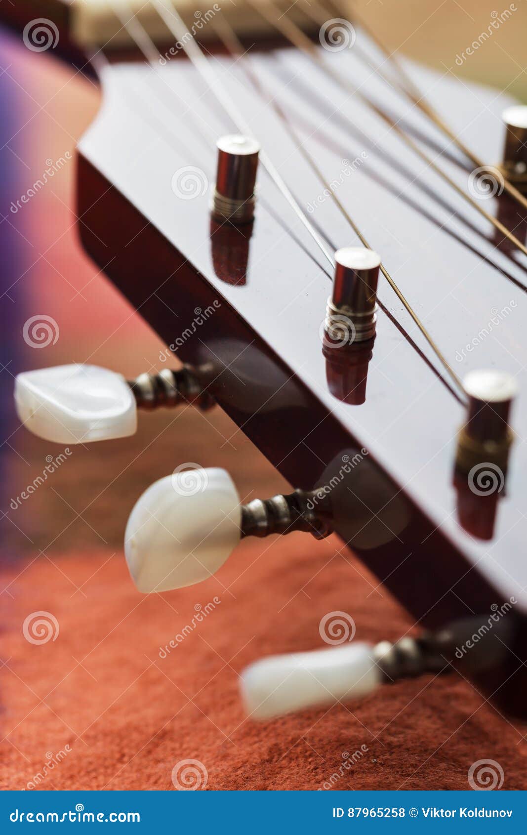 Guitar Neck with Stretched Strings. Stock Photo - Image of concert ...
