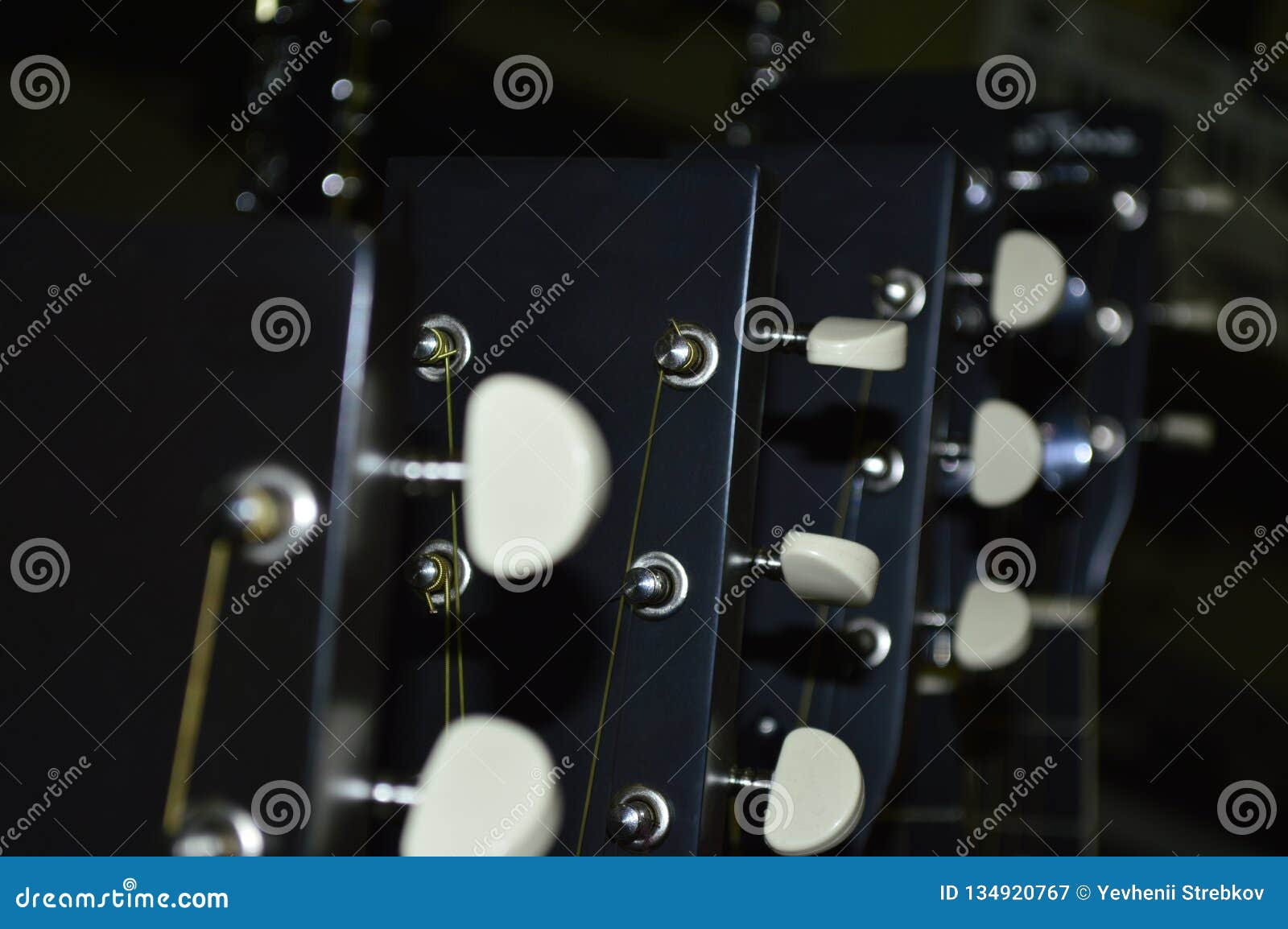 Guitar neck and strings stock image. Image of electronic - 134920767