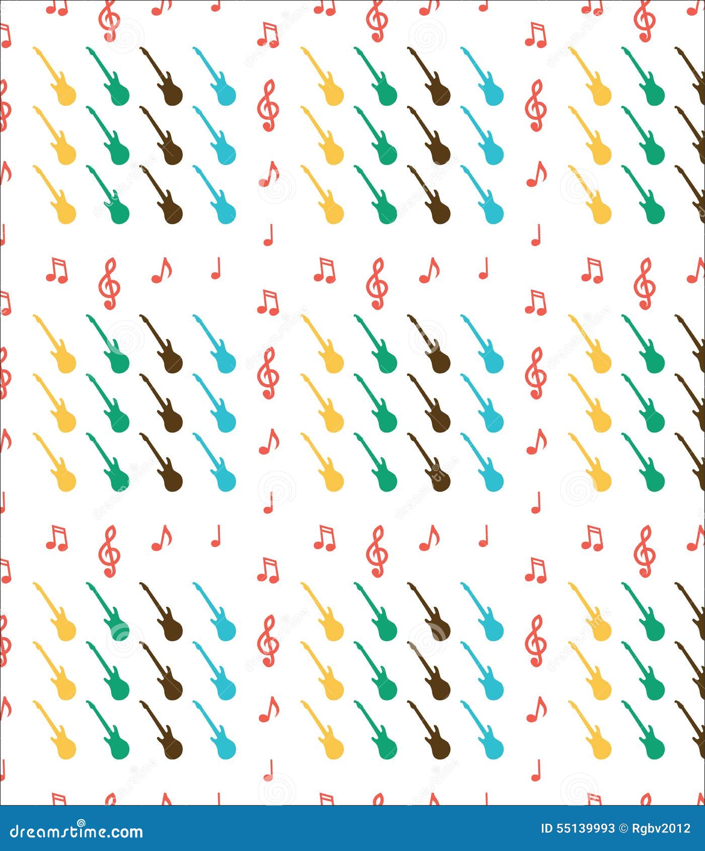 Guitar pattern stock vector. Illustration of pattern - 55139993
