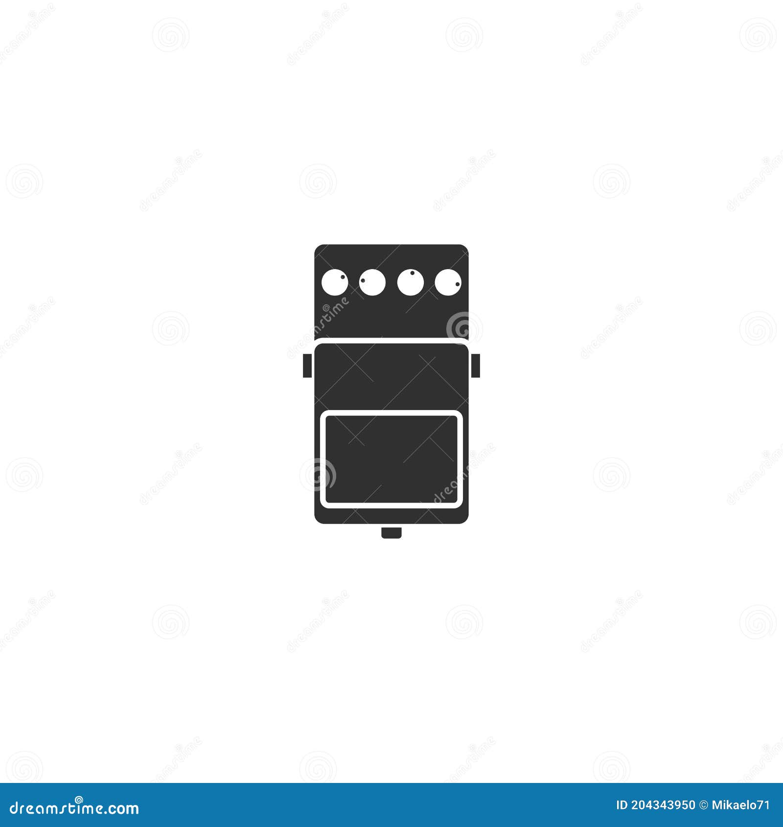 Guitar pedal effect vector stock vector. Illustration of compressor ...