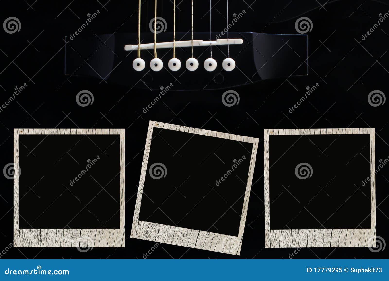 Guitar with picture frame stock image. Image of guitar - 17779295