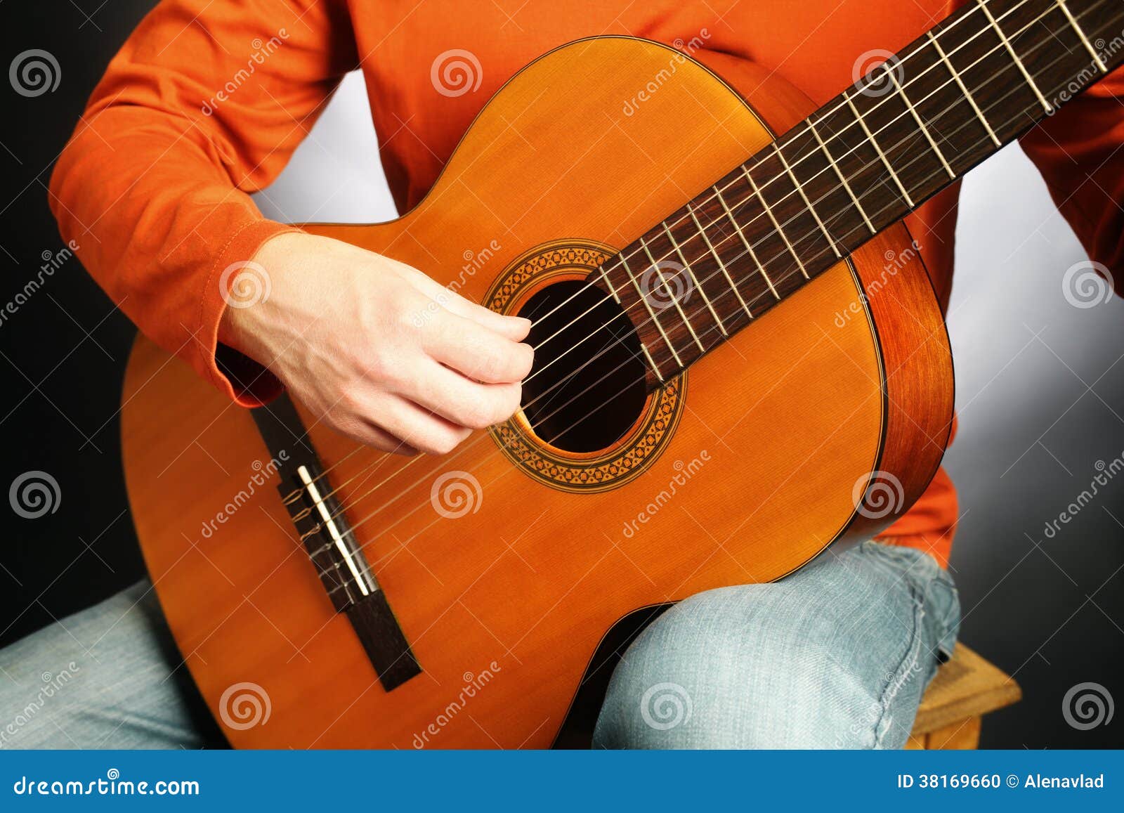Guitar Player Acoustic Guitarist Stock Photo - Image of play, music ...
