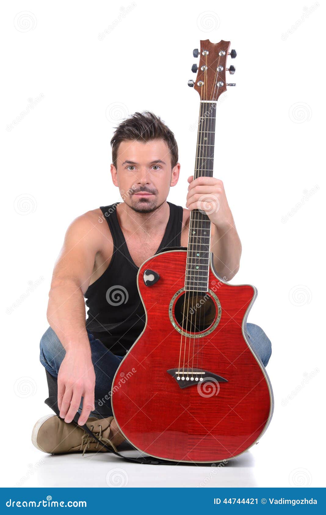 Guitar player stock image. Image of music, person, handsome - 44744421