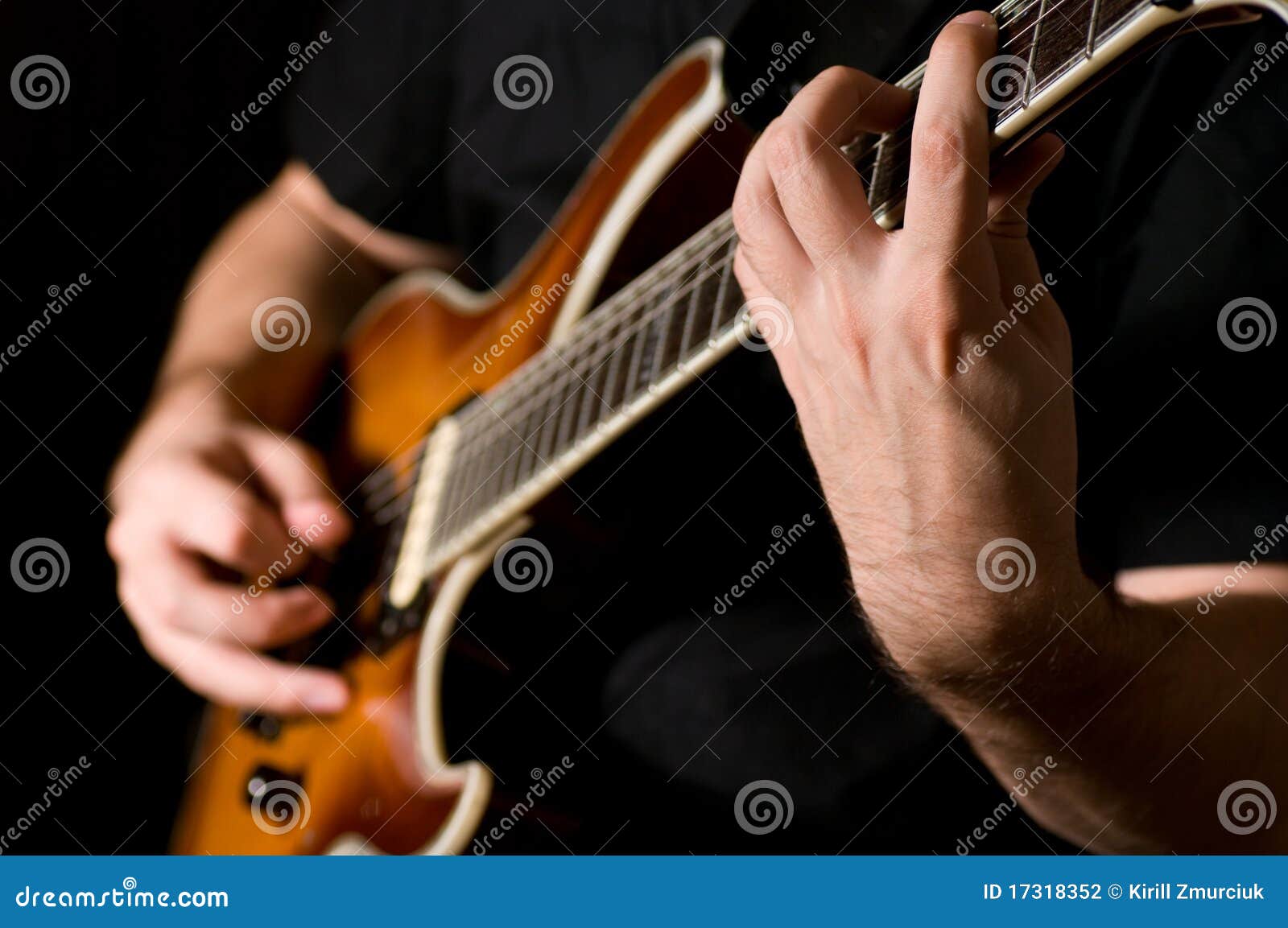 Guitar playing stock photo. Image of closeup, playing - 17318352
