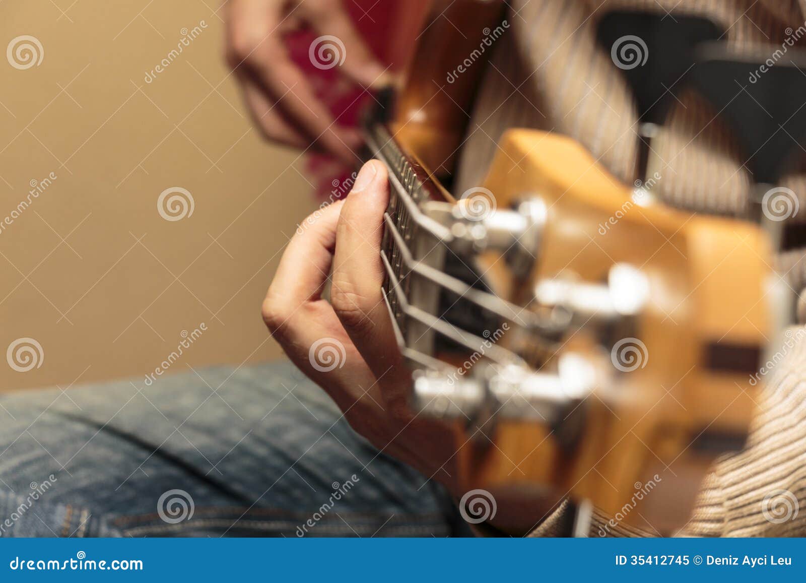 Guitar playing close-up stock image. Image of equipment - 35412745