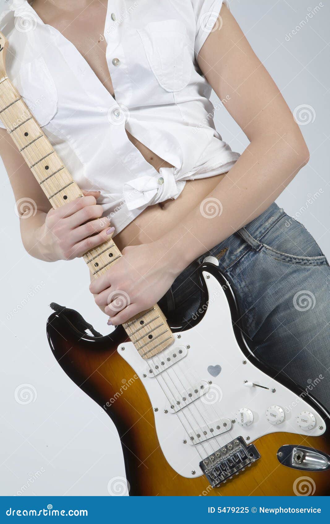 Guitar Rocker Girl stock image. Image of electric, chick - 5479225