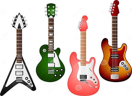 Guitar set 6 stock vector. Illustration of entertainment - 31278041