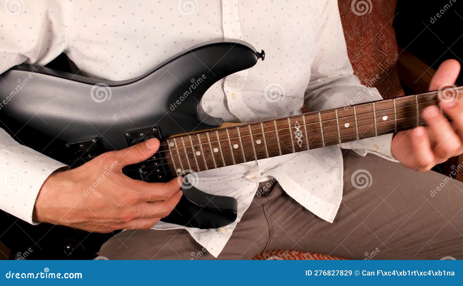 Singer playing guitar stock video. Video of performer - 276827829