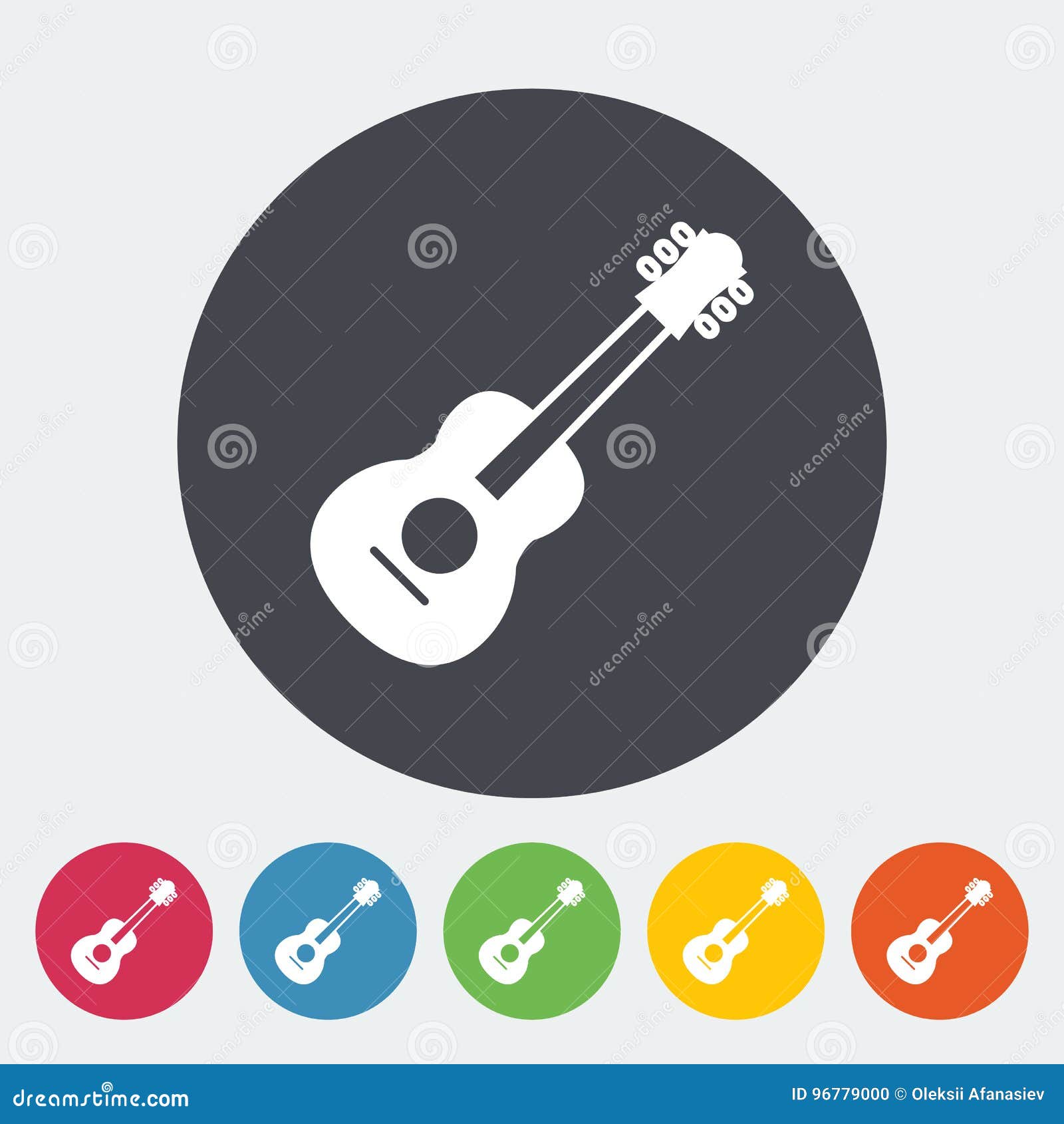 Guitar stock vector. Illustration of pictogram, instrument - 96779000