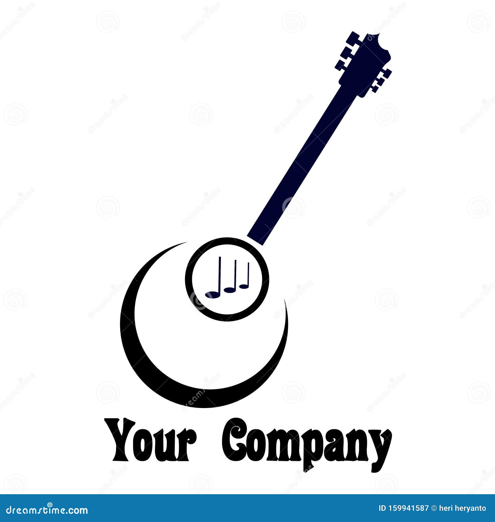 Guitar Store Vector Logo, Music Instrument Logo Stock Illustration ...