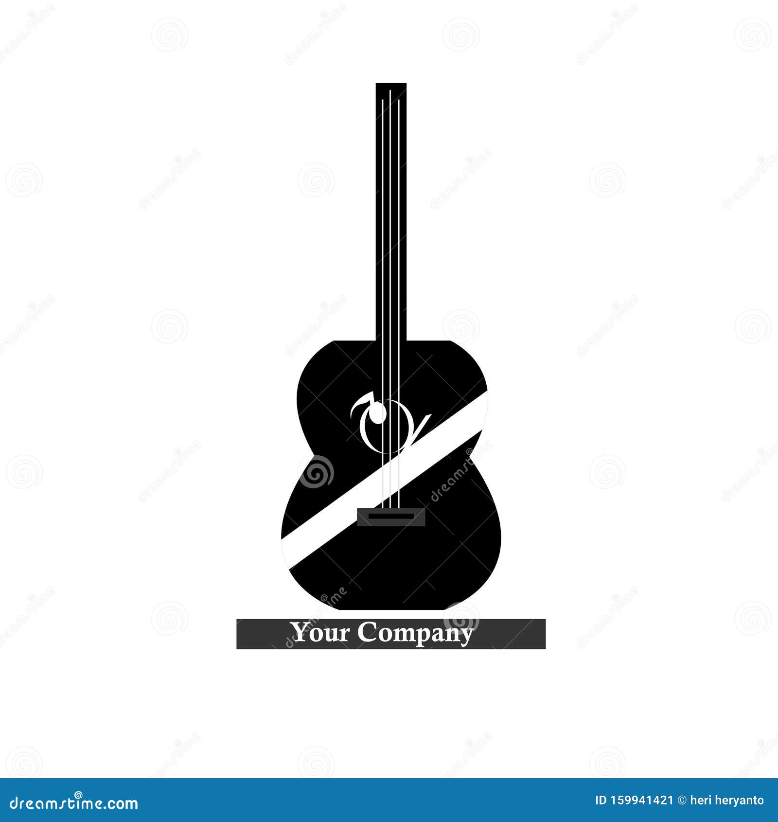 Guitar Store Vector Logo, Music Instrument Logo Stock Illustration ...