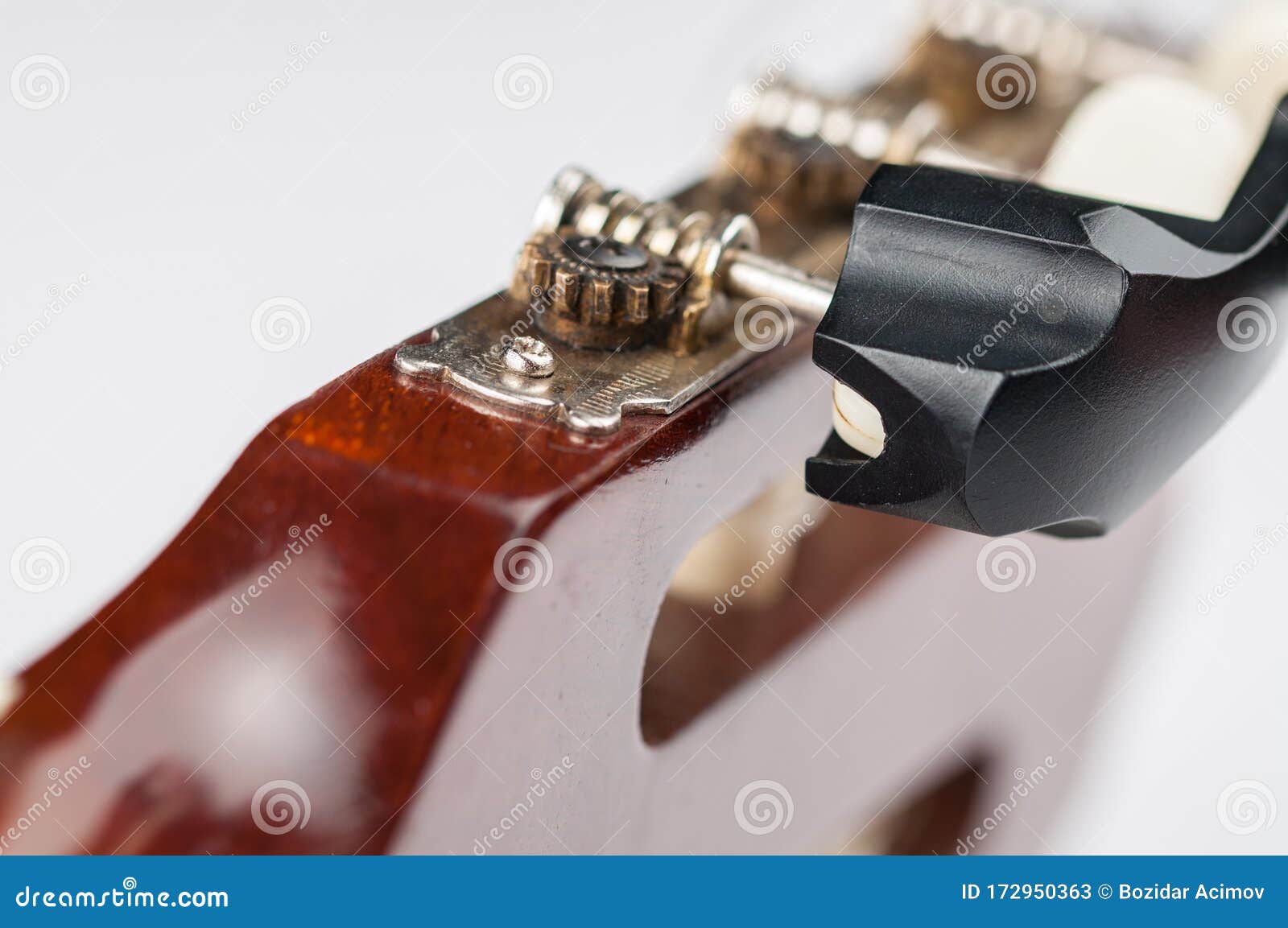 Guitar String Cutting Equipment Isolated on White Background Stock ...