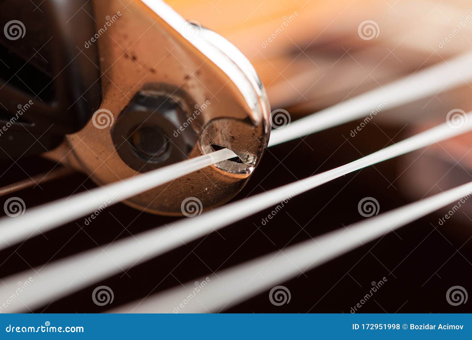 Guitar String Cutting Equipment Isolated on White Background Stock ...