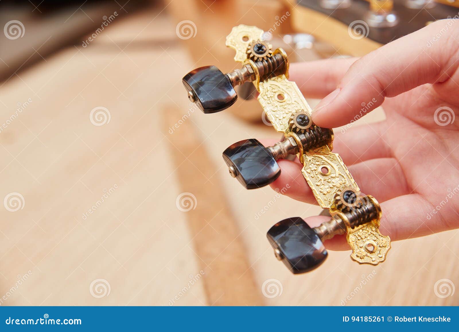 Guitar string tensioner stock image. Image of craftsman - 94185261