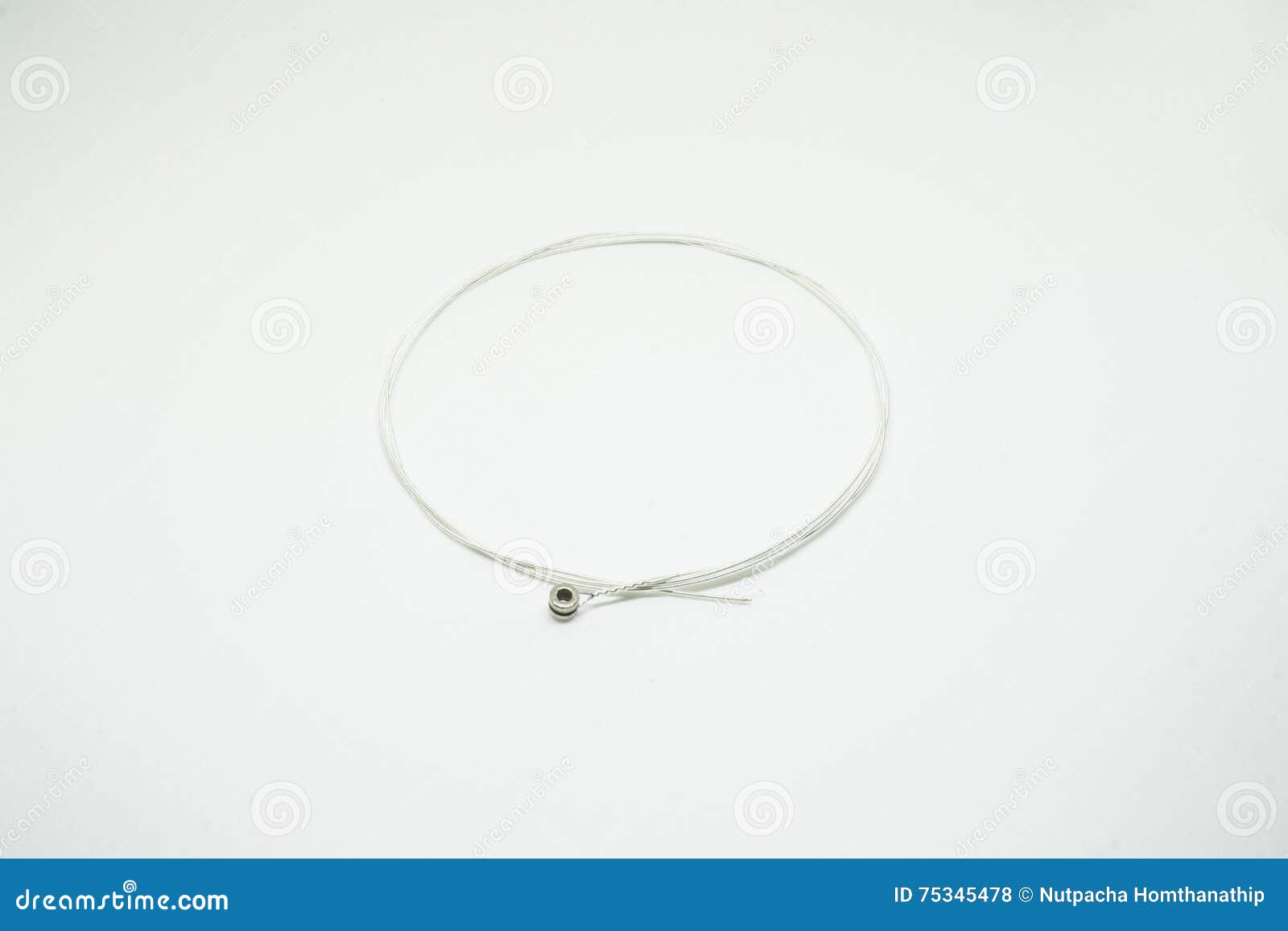 The Guitar String on the White Background. Stock Photo - Image of ...