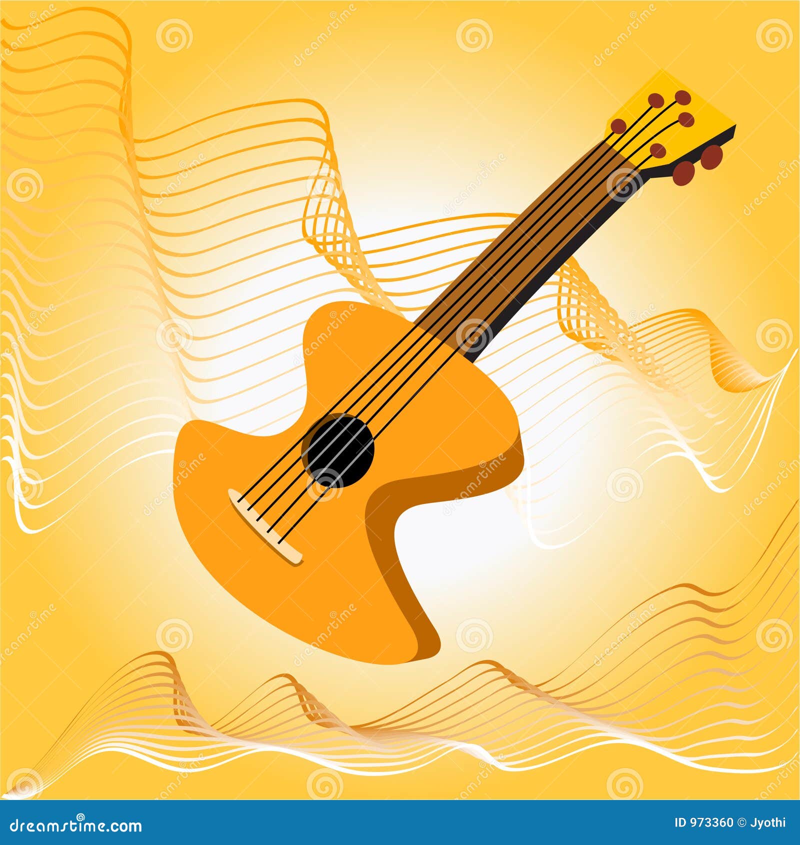 Guitar strings stock illustration. Illustration of mystical - 973360