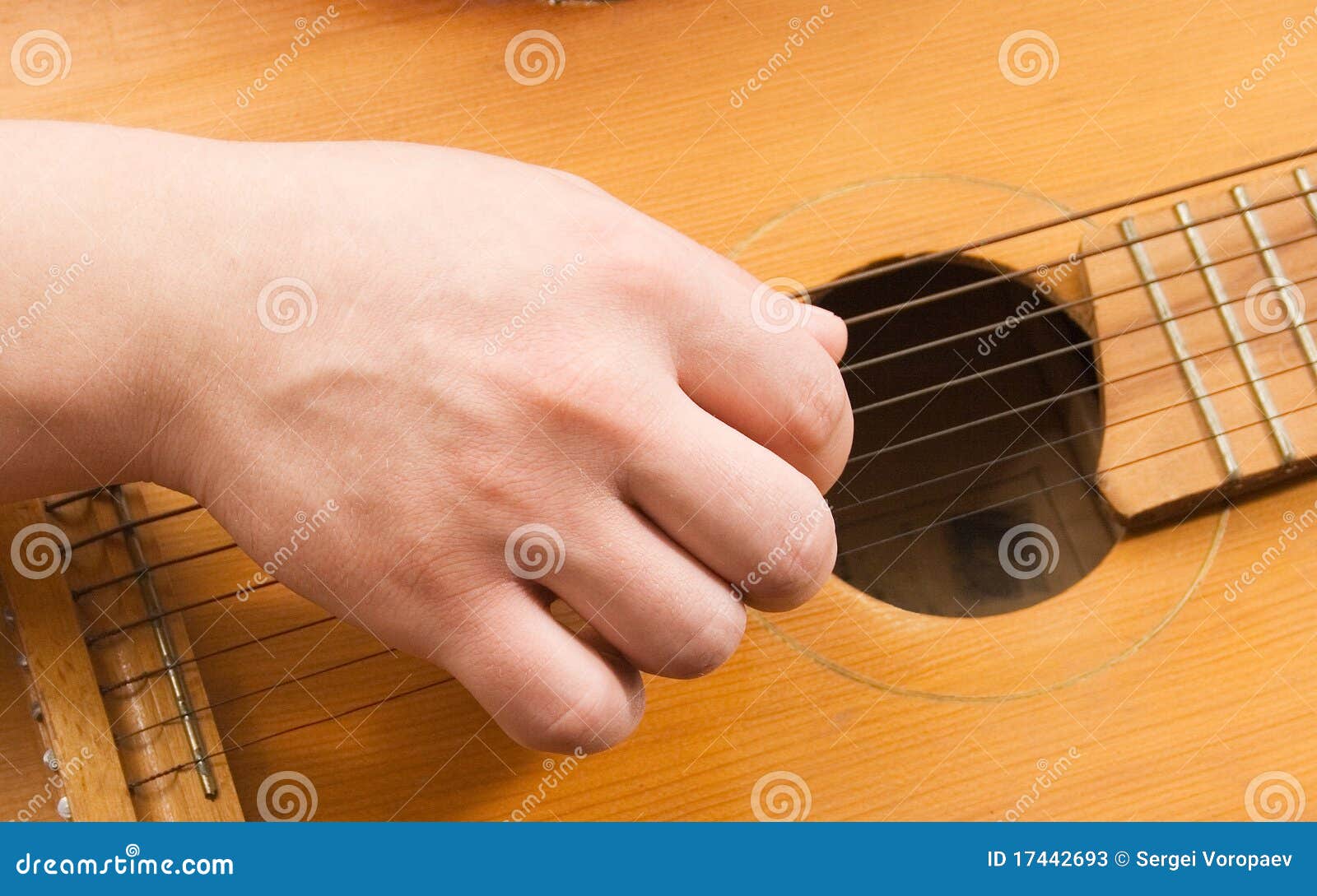 Guitar strings actor hands stock image. Image of classical - 17442693