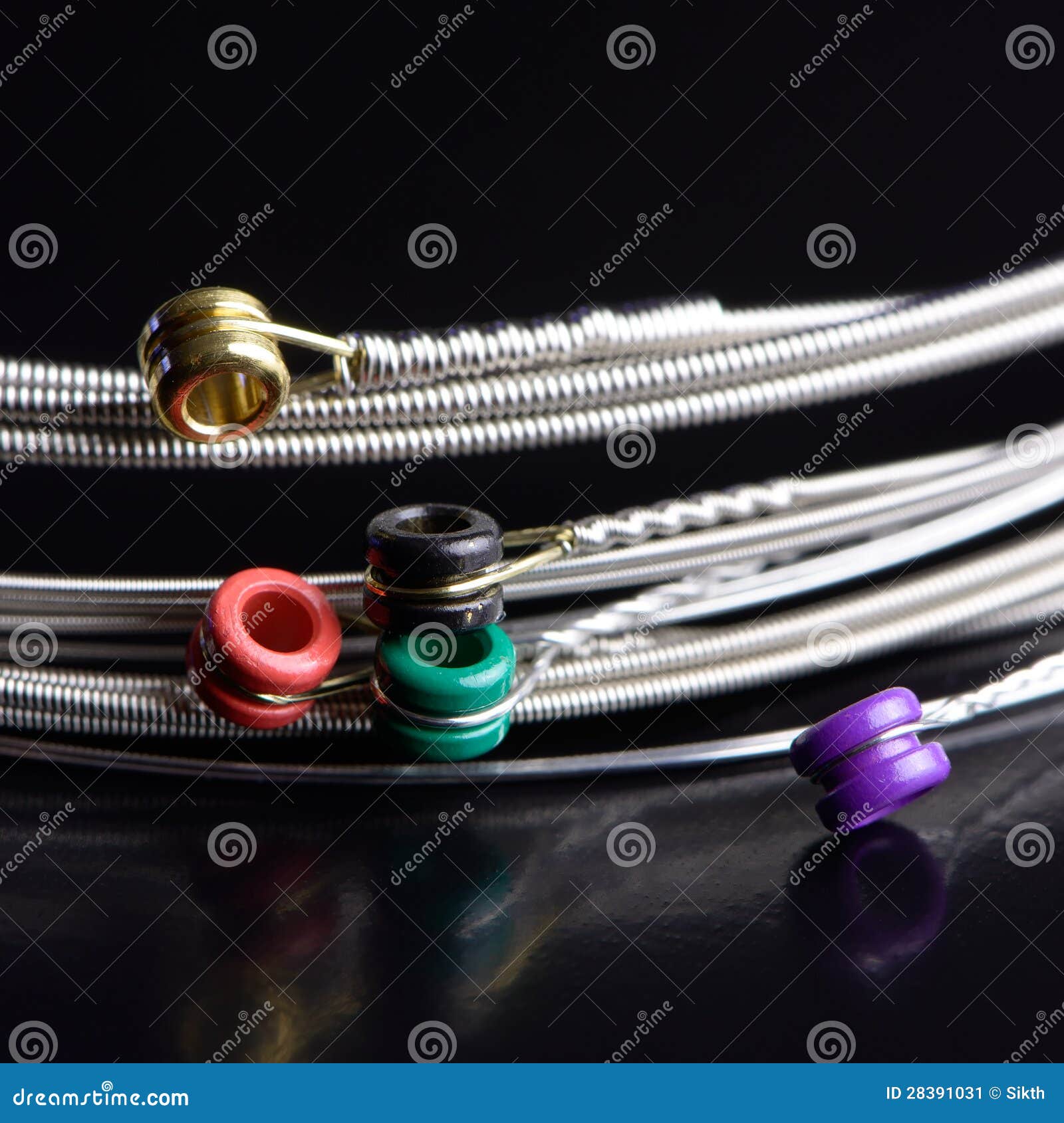 Guitar Strings Close-Up stock image. Image of macro, concert - 28391031