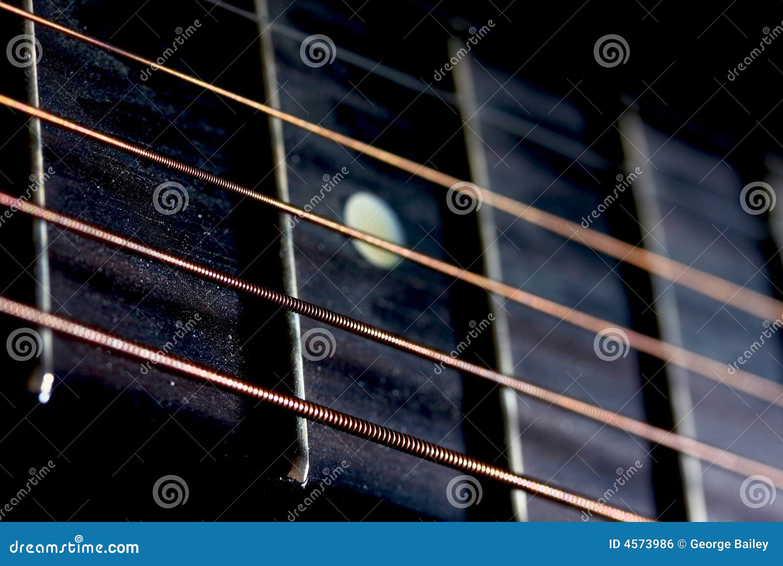 Guitar strings and frets stock photo. Image of wood, angle - 4573986