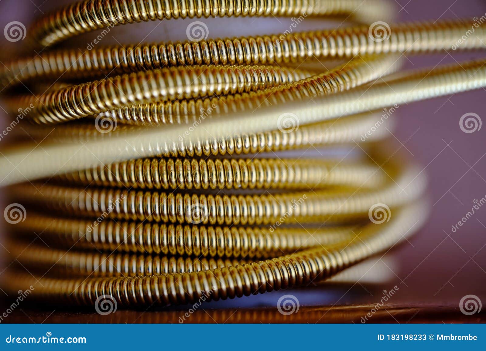 Guitar Strings Macro View - Detail Stock Image - Image of wrapped ...