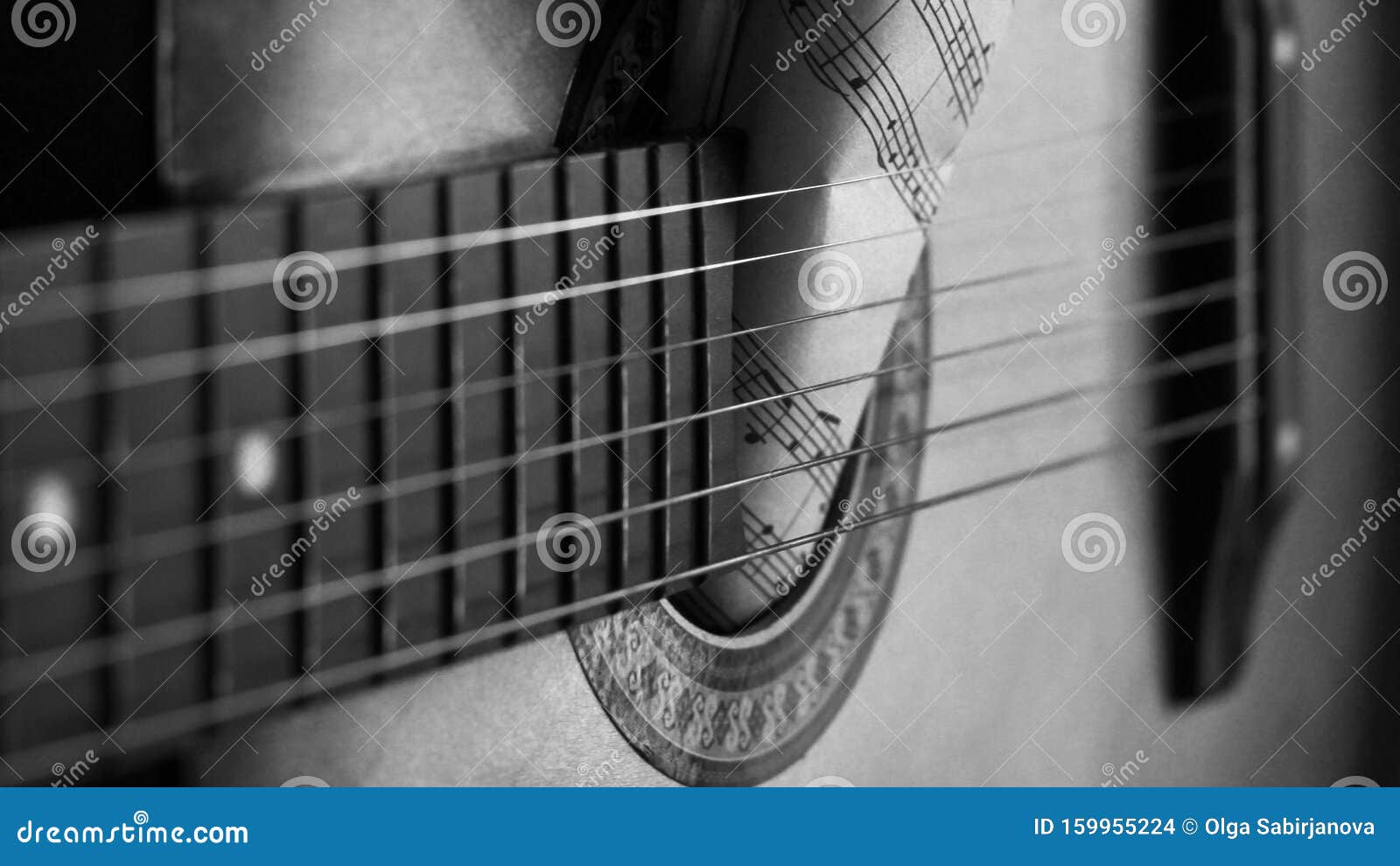 Guitar Strings and Torn Paper Notes, Music Stock Photo - Image of ...
