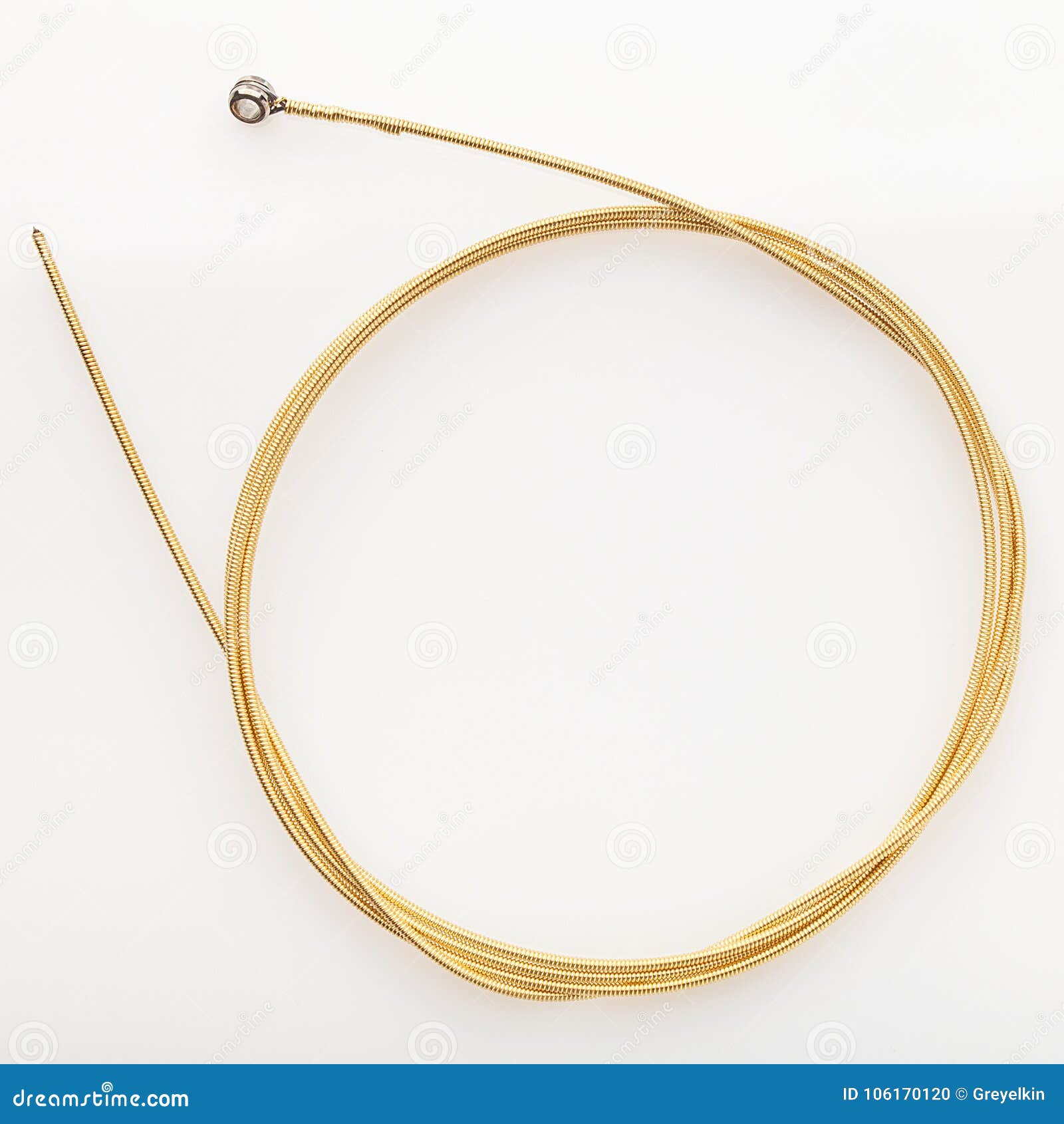 Guitar Strings on White Background Stock Photo - Image of steel ...