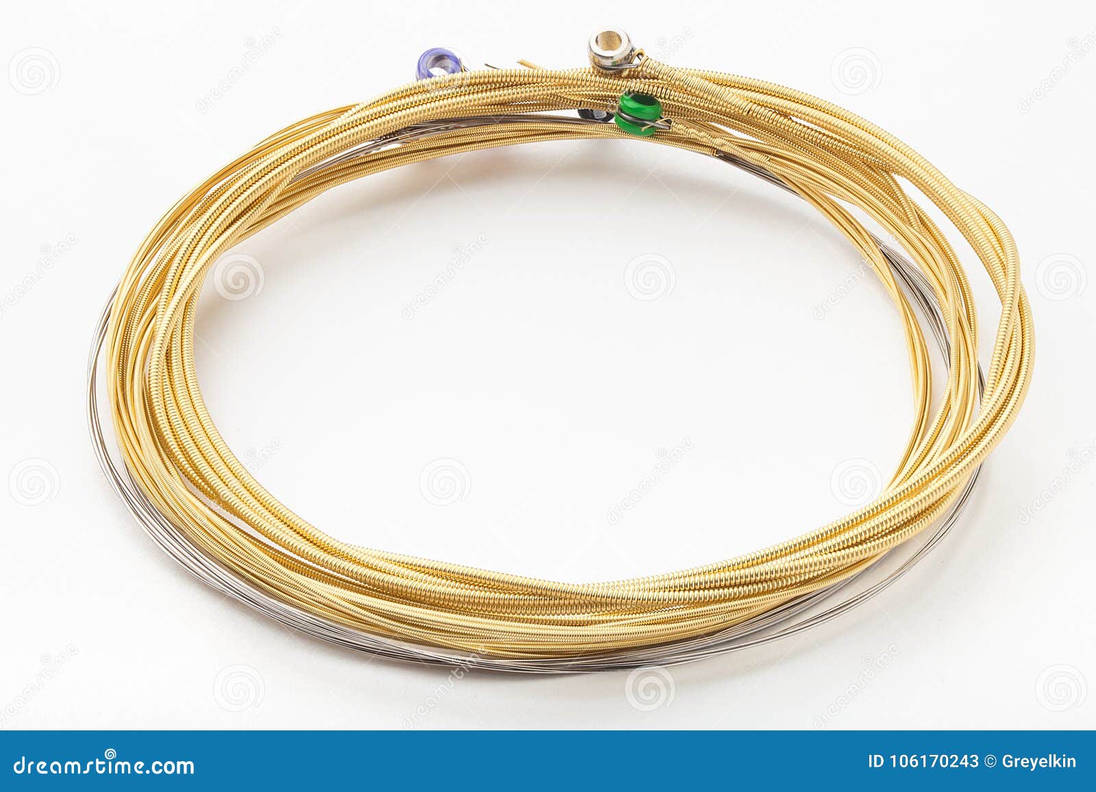 Guitar Strings on White Background Stock Image - Image of harmonics ...