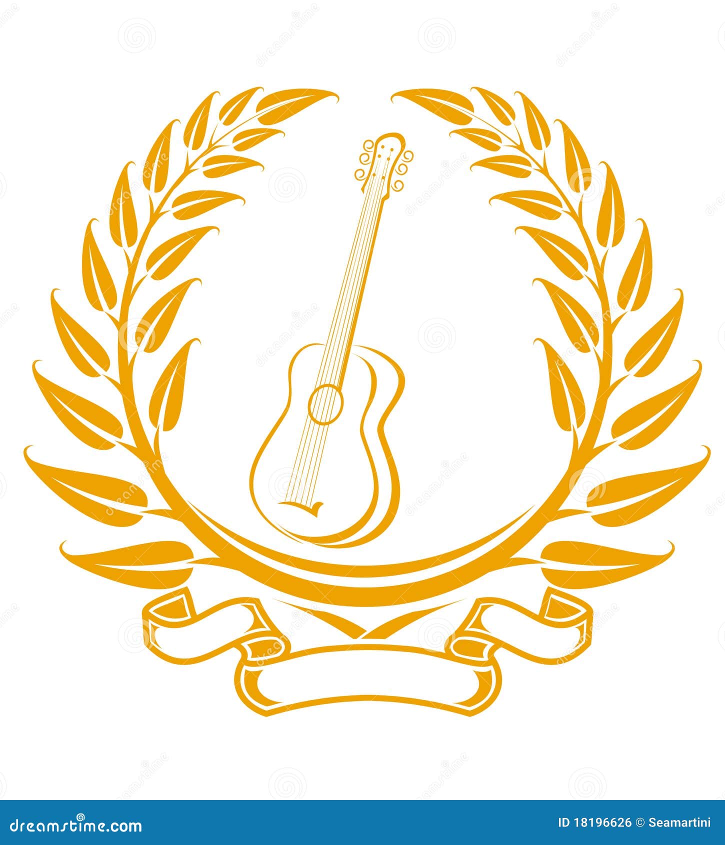 Guitar symbol stock vector. Illustration of icon, insignia - 18196626