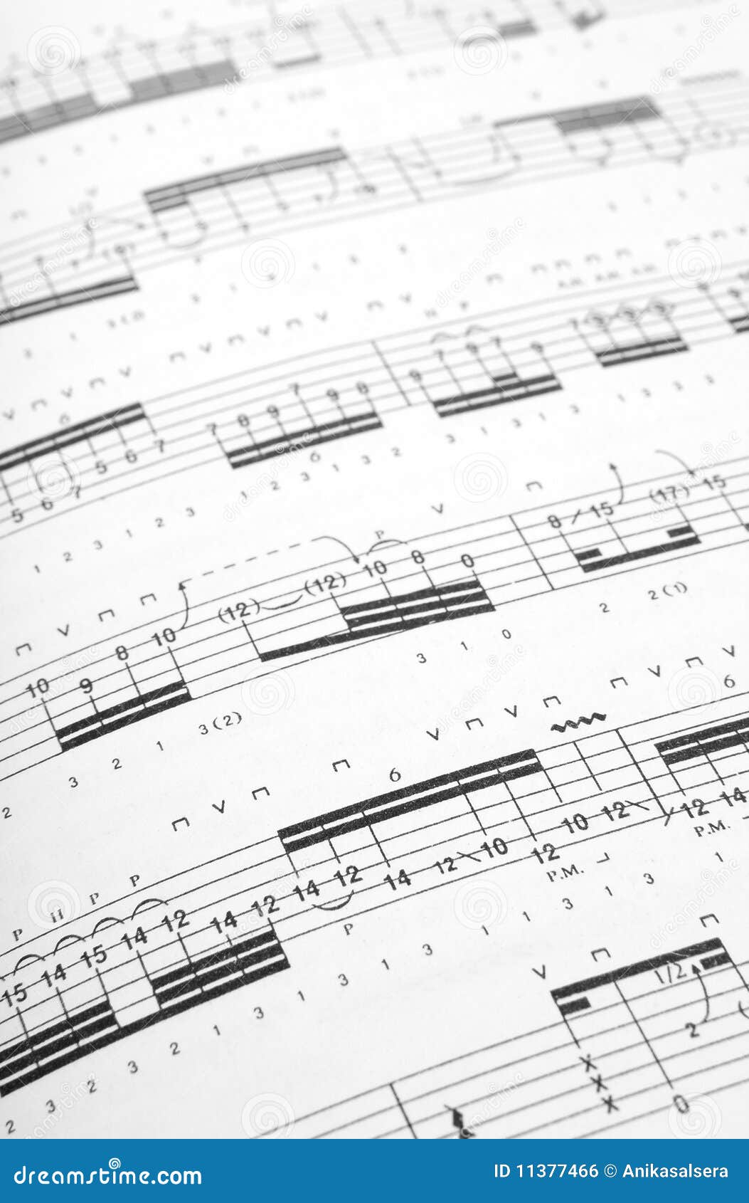 Guitar tabs stock photo. Image of stove, score, tablature - 11377466