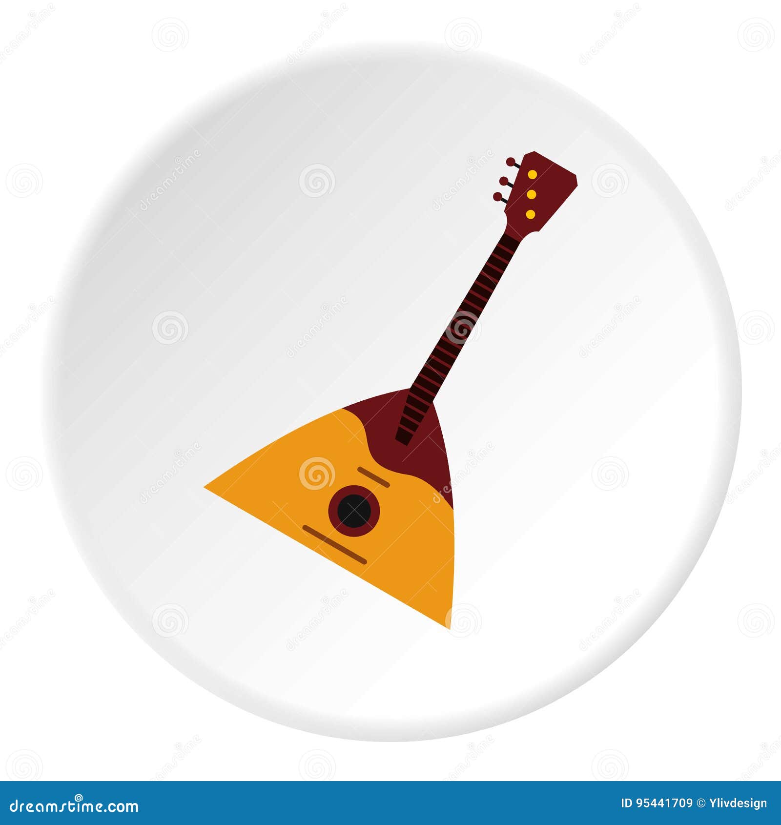 Guitar Triangle Icon Circle Stock Vector - Illustration of melody, band ...