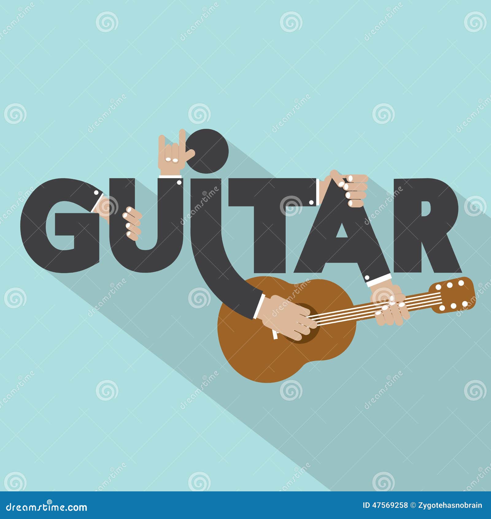 Guitar Typography with Microphones Design Stock Vector - Illustration ...