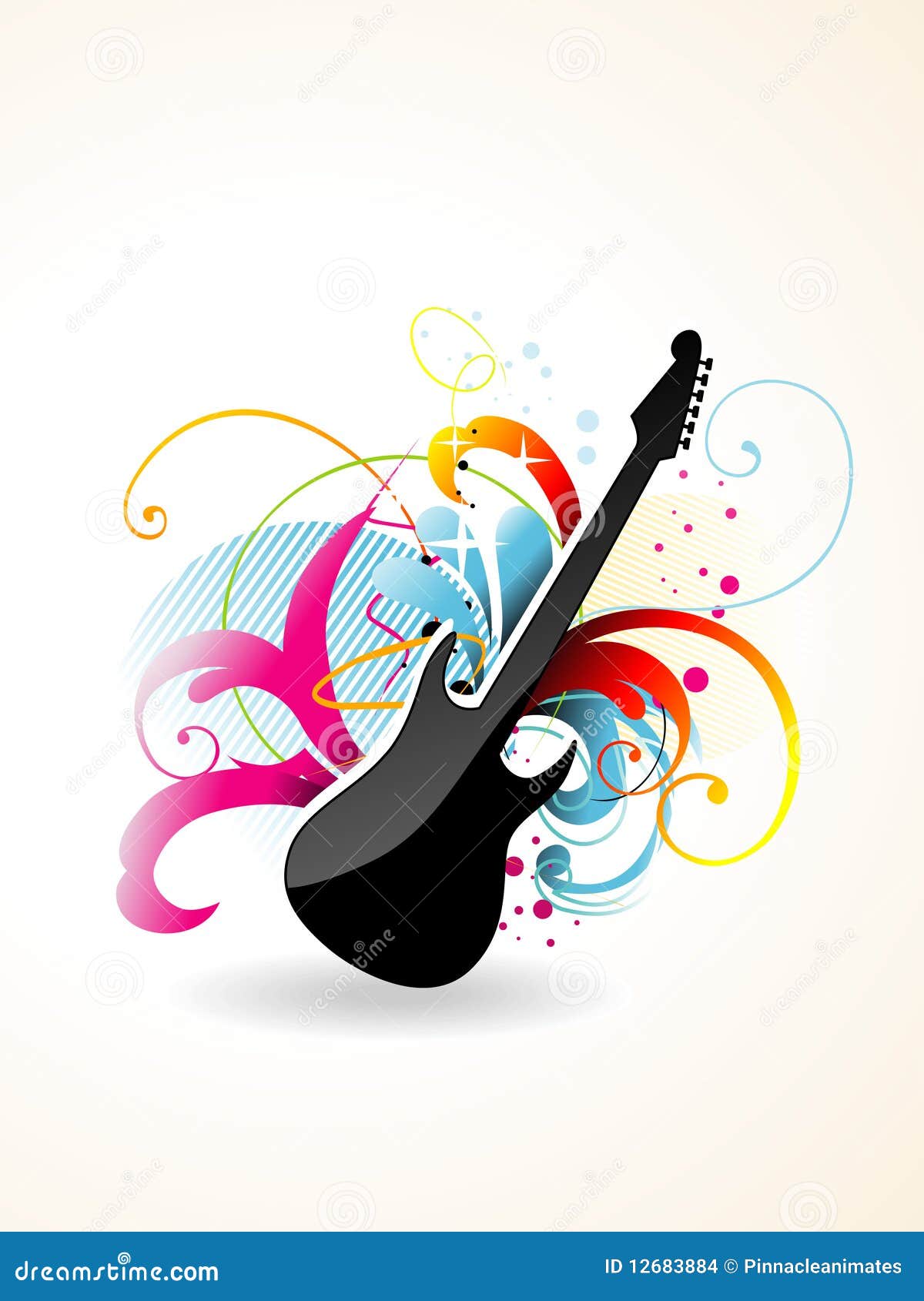 Guitar Vector art stock vector. Illustration of decorative - 12683884