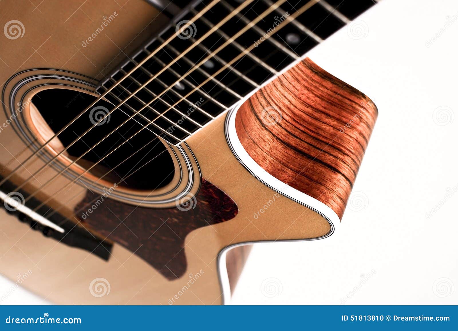 Guitar on White Background stock photo. Image of playing - 51813810