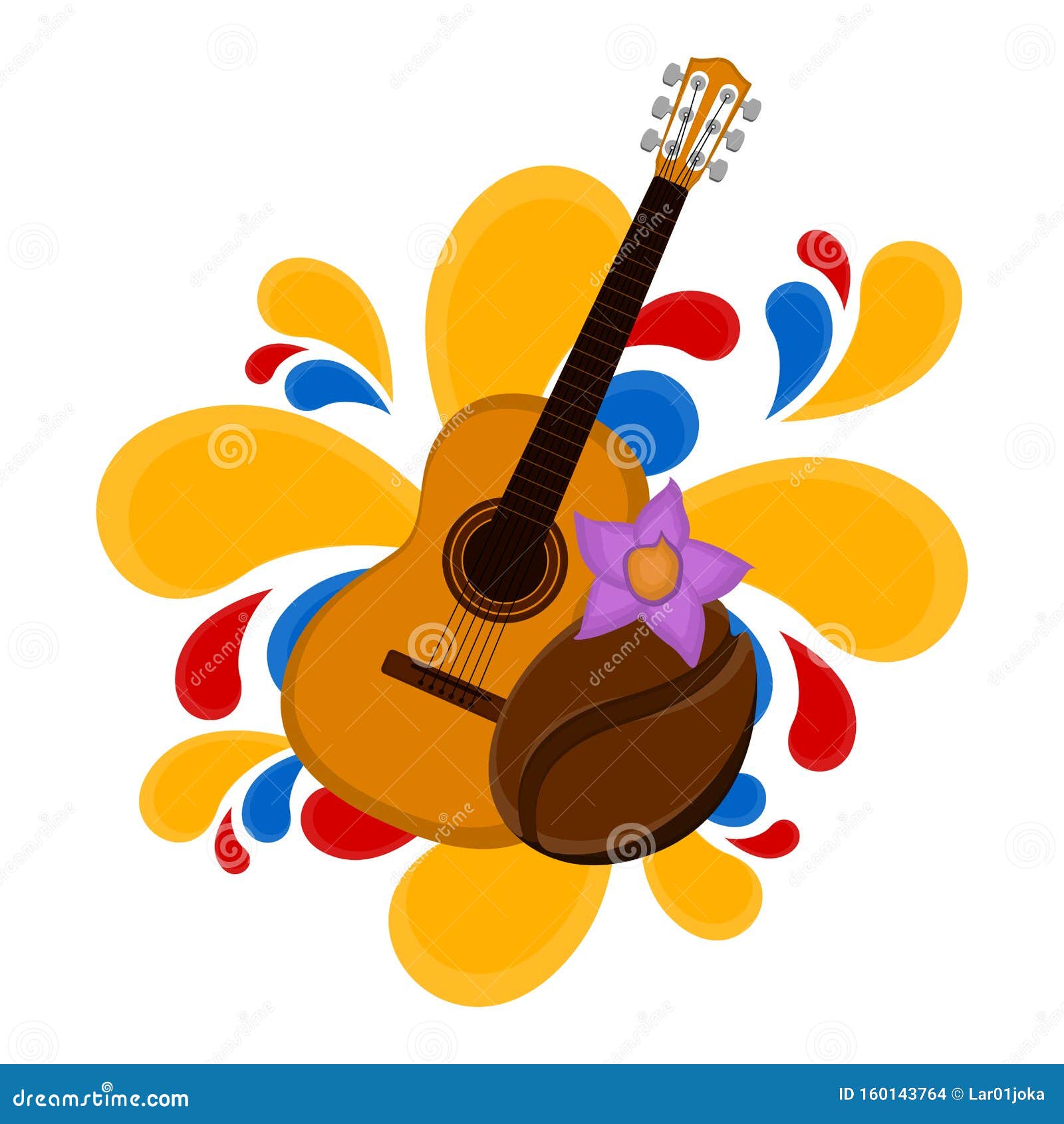 Representative Image of Colombia Stock Vector - Illustration of guitar ...