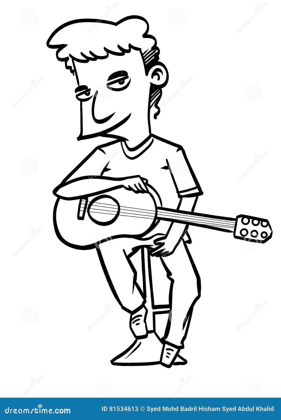 Guitarist Cartoon Illustration | CartoonDealer.com #93692506