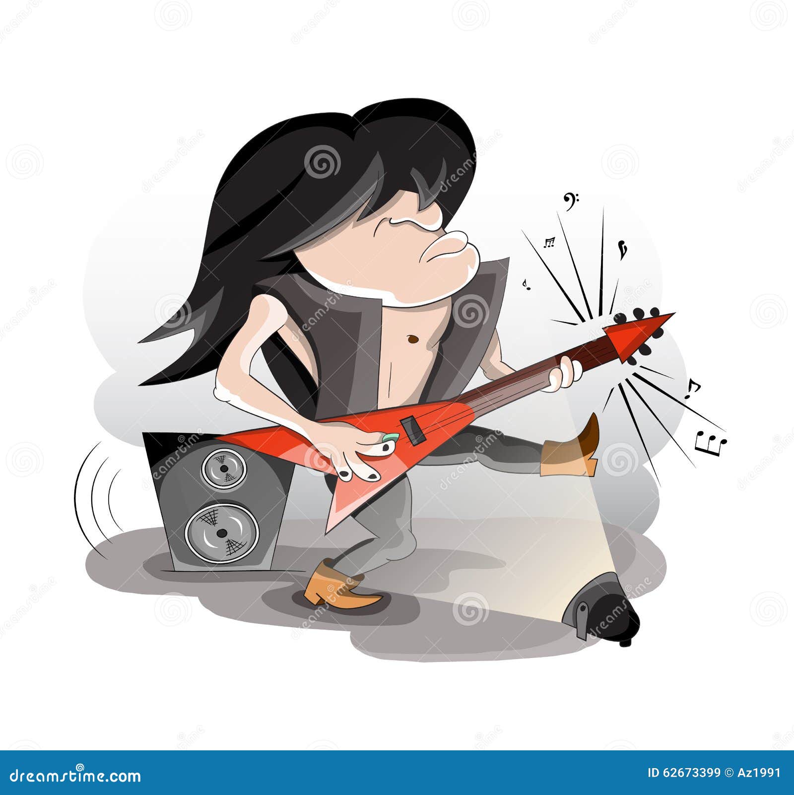 Guitarist stock vector. Illustration of combo, show, death - 62673399