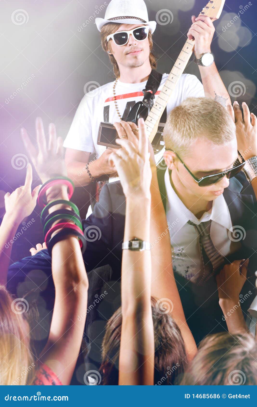 Guitarist Performing for His Adoring Fans Stock Photo - Image of guitar ...