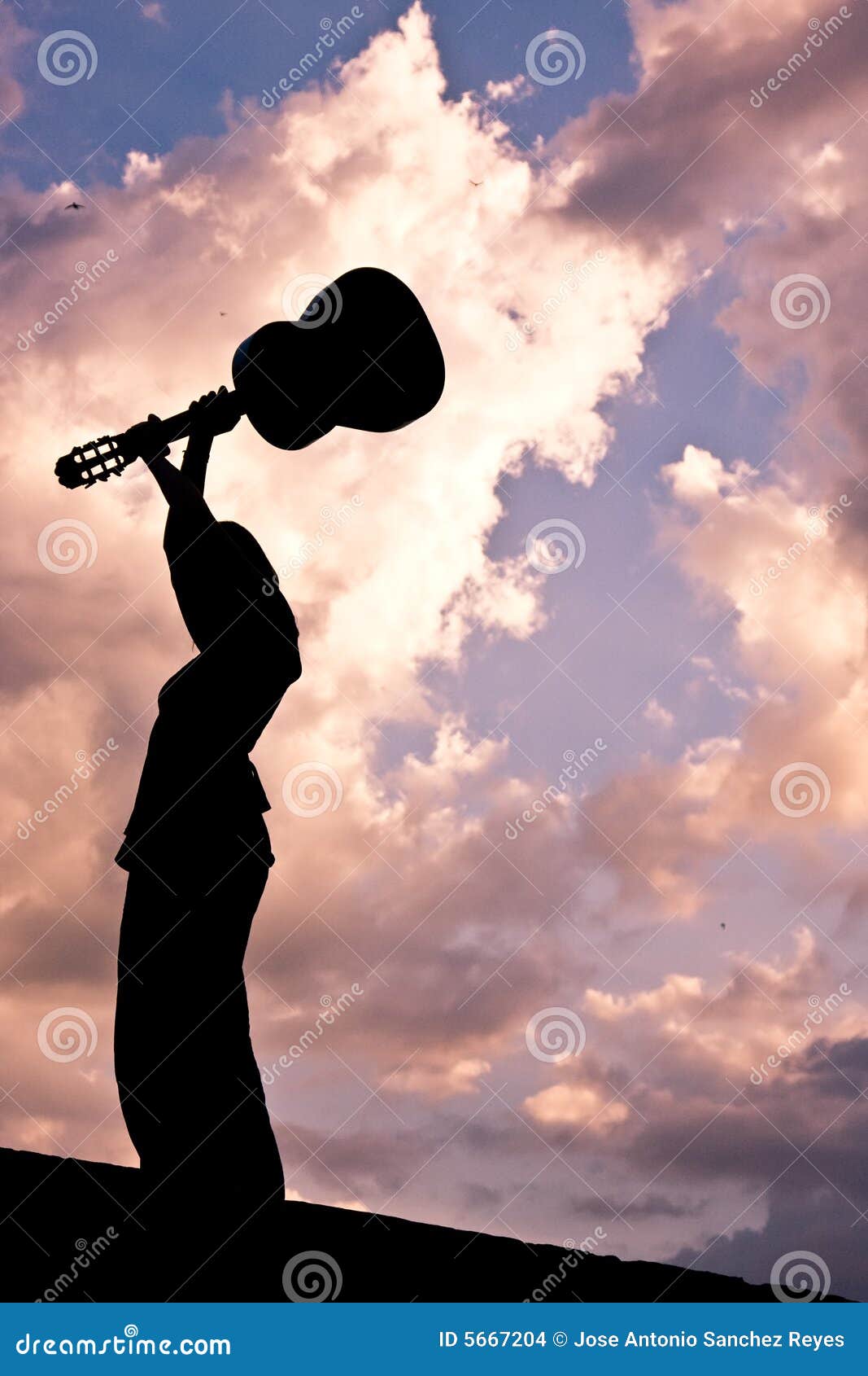 Guitarist Throwing Her Instrument Picture. Image: 5667204