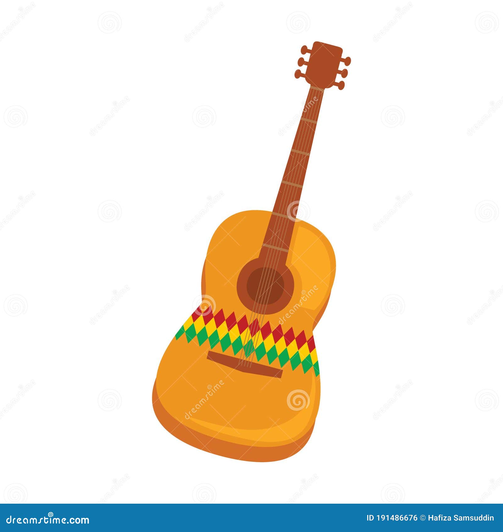 Guitarron. Vector Illustration Decorative Design Stock Vector ...