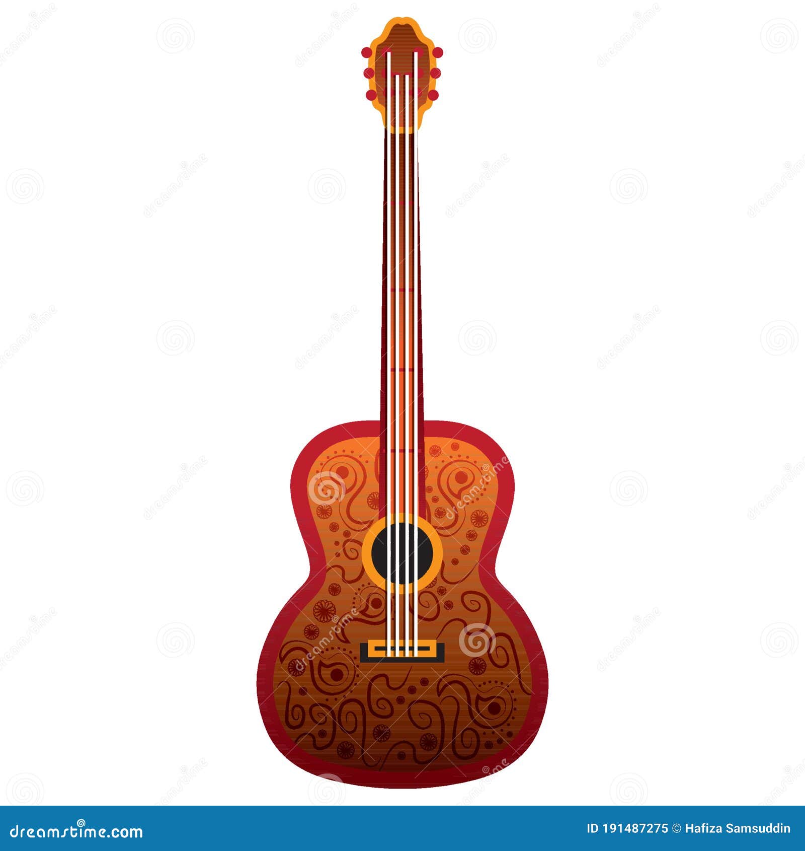 Guitarron. Vector Illustration Decorative Design Stock Vector ...