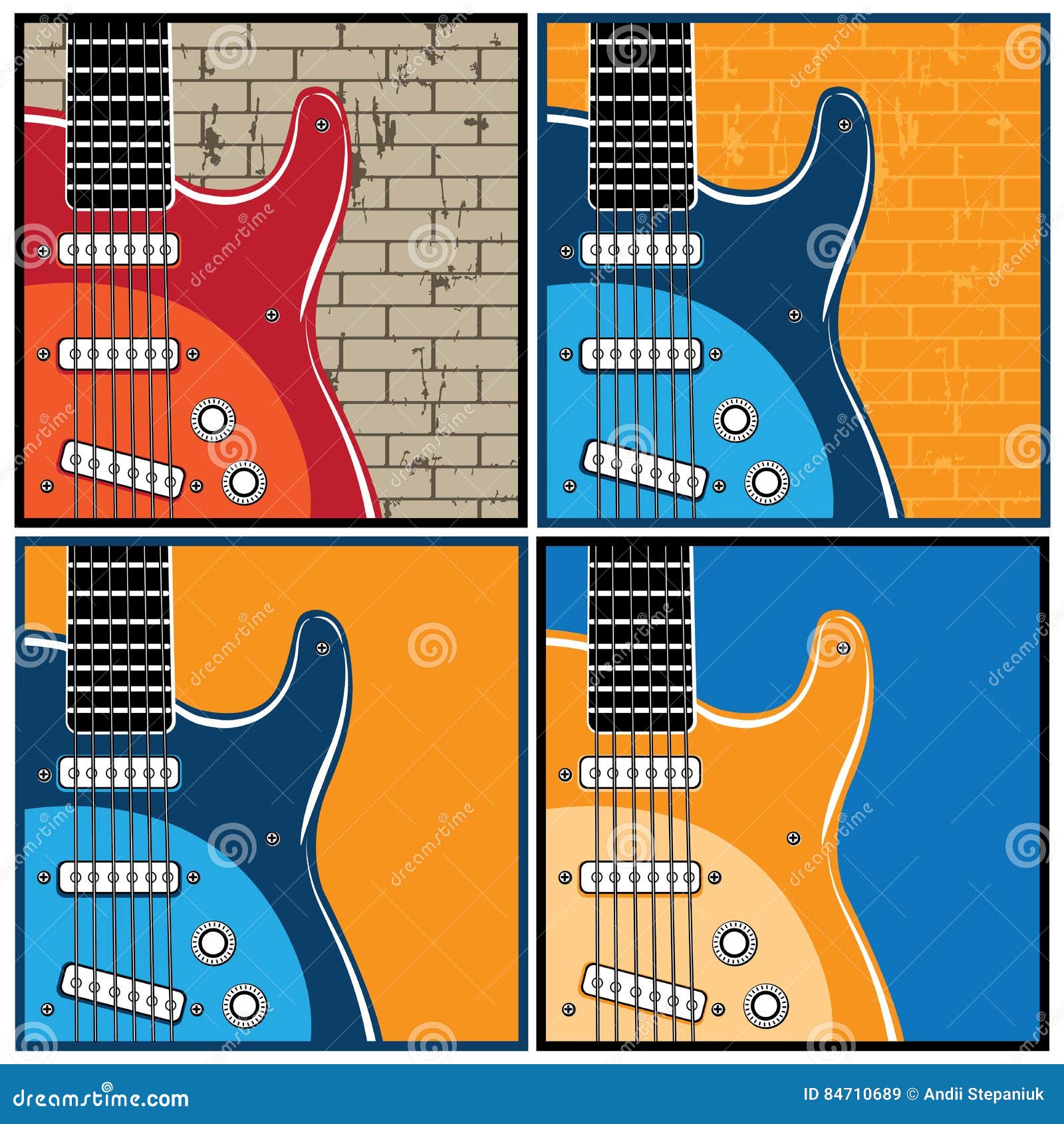 Guitars stock vector. Illustration of strings, template - 84710689