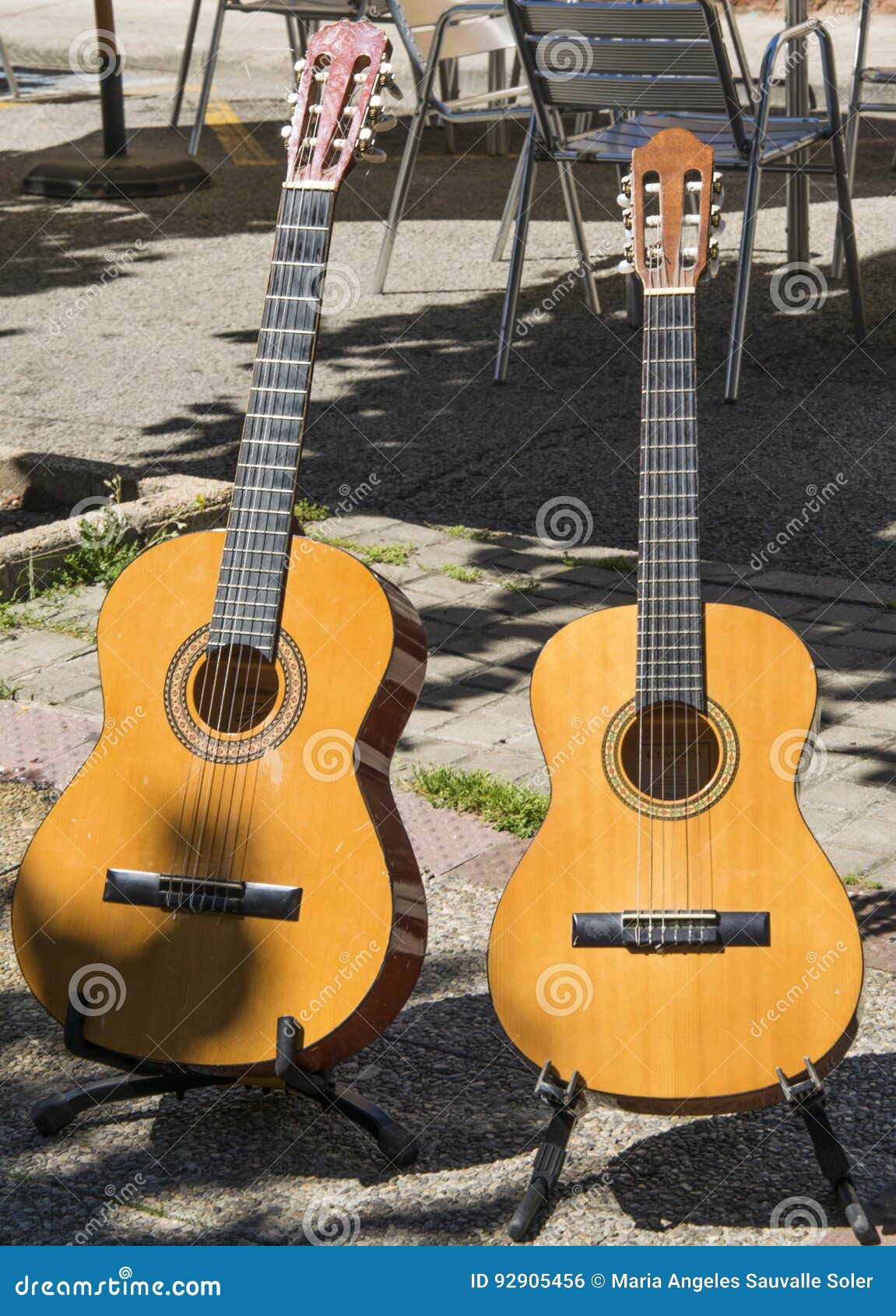 Guitars in the sun. stock photo. Image of sound, solfeggio - 92905456