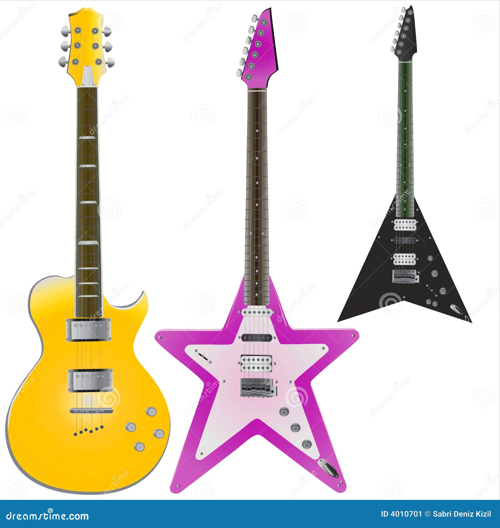 Guitars vector 2 stock vector. Illustration of elements - 4010701