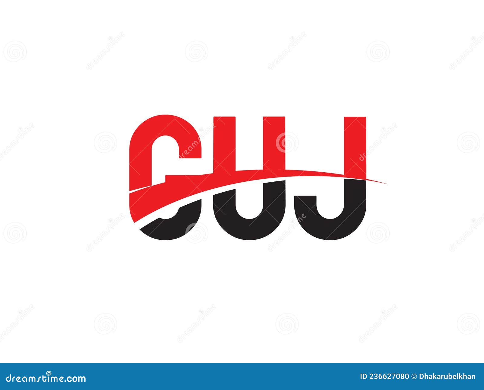 GUJ Letter Initial Logo Design Vector Illustration Stock Vector ...